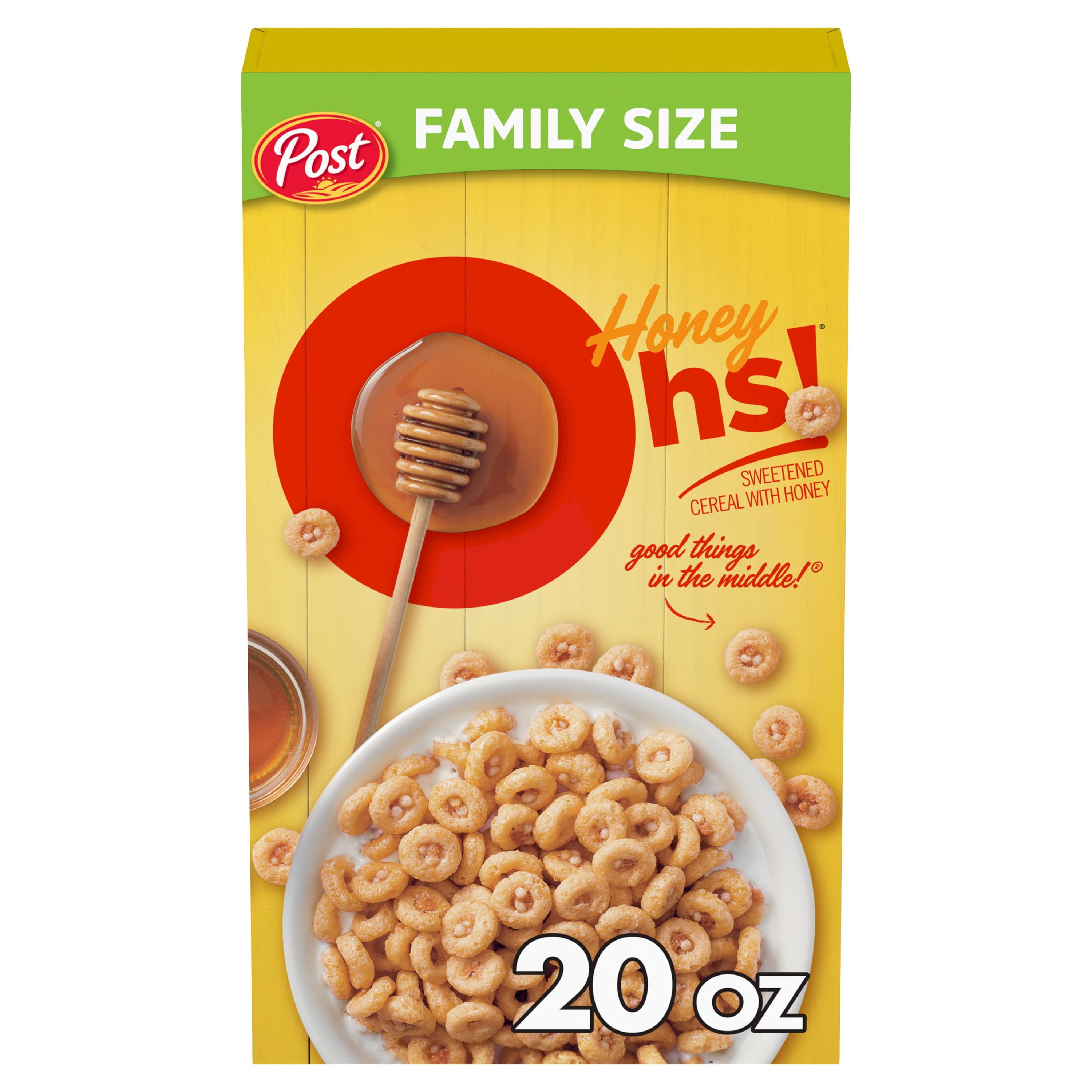 Honey Ohs! Cereal, 20 OZ Family Size Cereal Box - Walmart.com