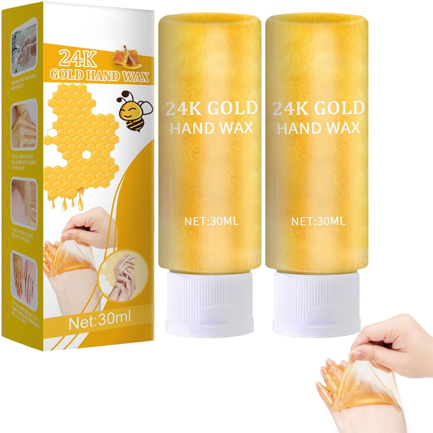 Honey Peel off Hand Mask, 24k Gold Hand Mask, Honey Hand Mask, Honey ...