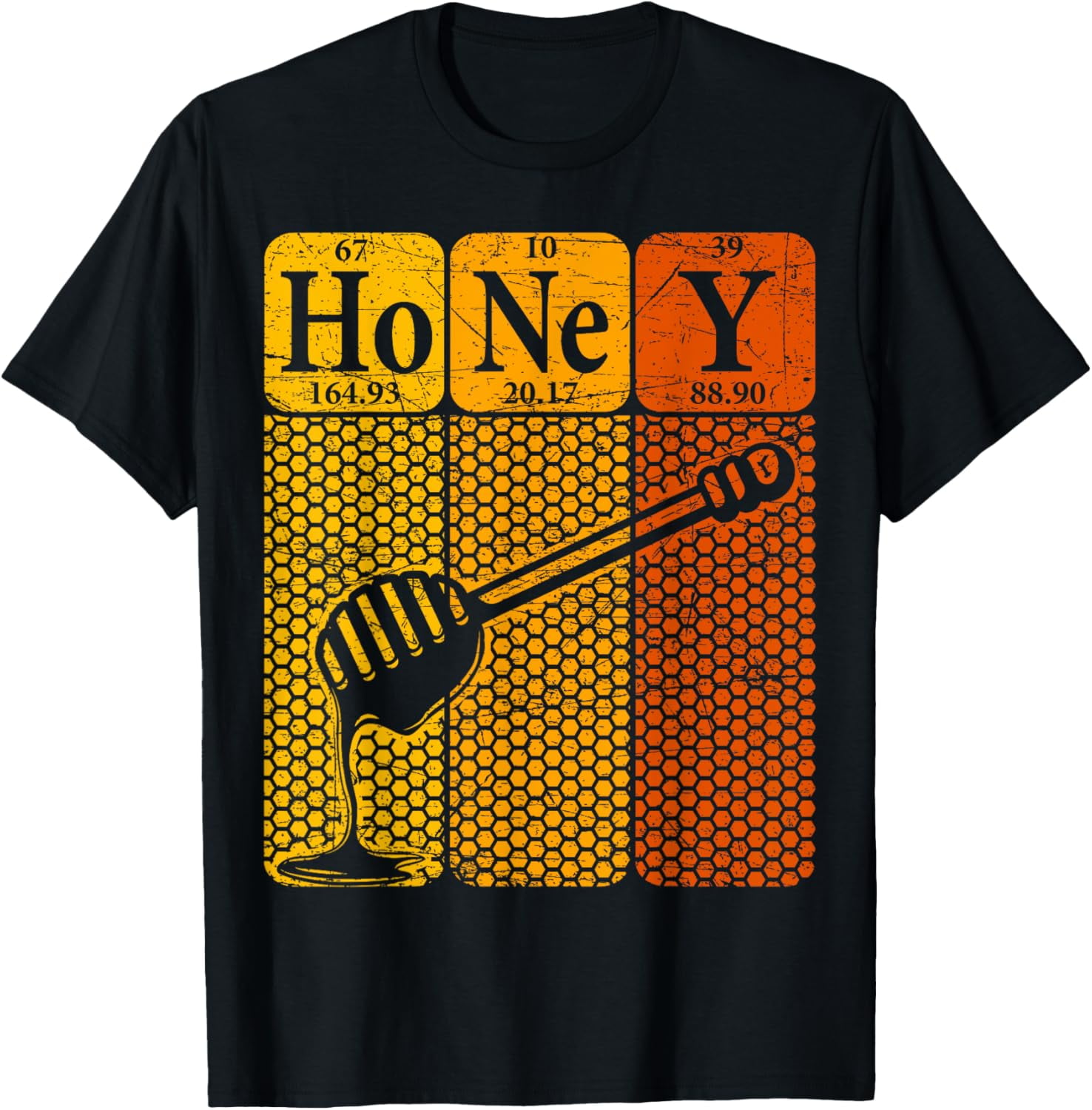 Honey Periodic Table Elements Beekeeper Retro Apiarist T-Shirt ...