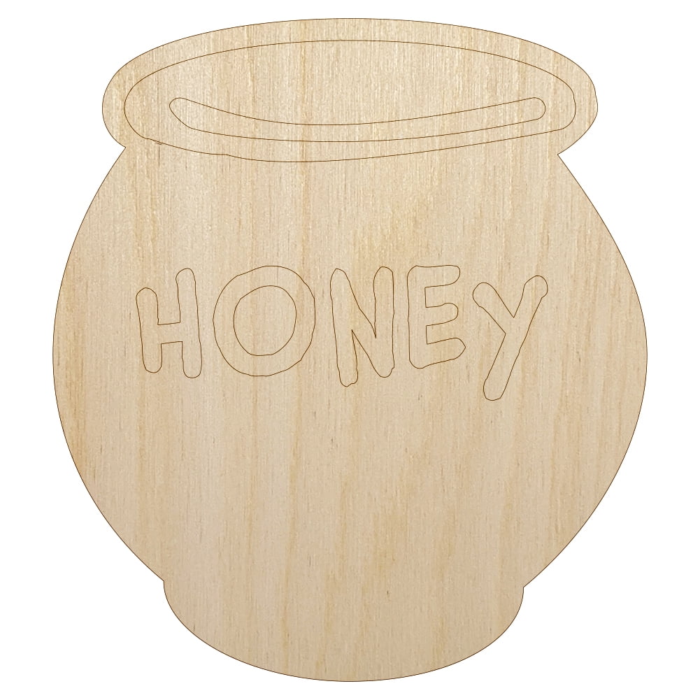 Honey Pot Doodle Bee Wood Shape Unfinished Piece Cutout Craft DIY ...