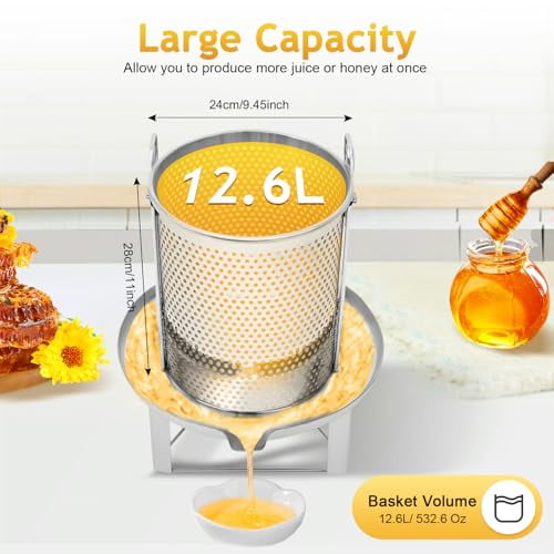 Honey Presser, Household Manual Honey Press Machine Honey Extractorwith ...