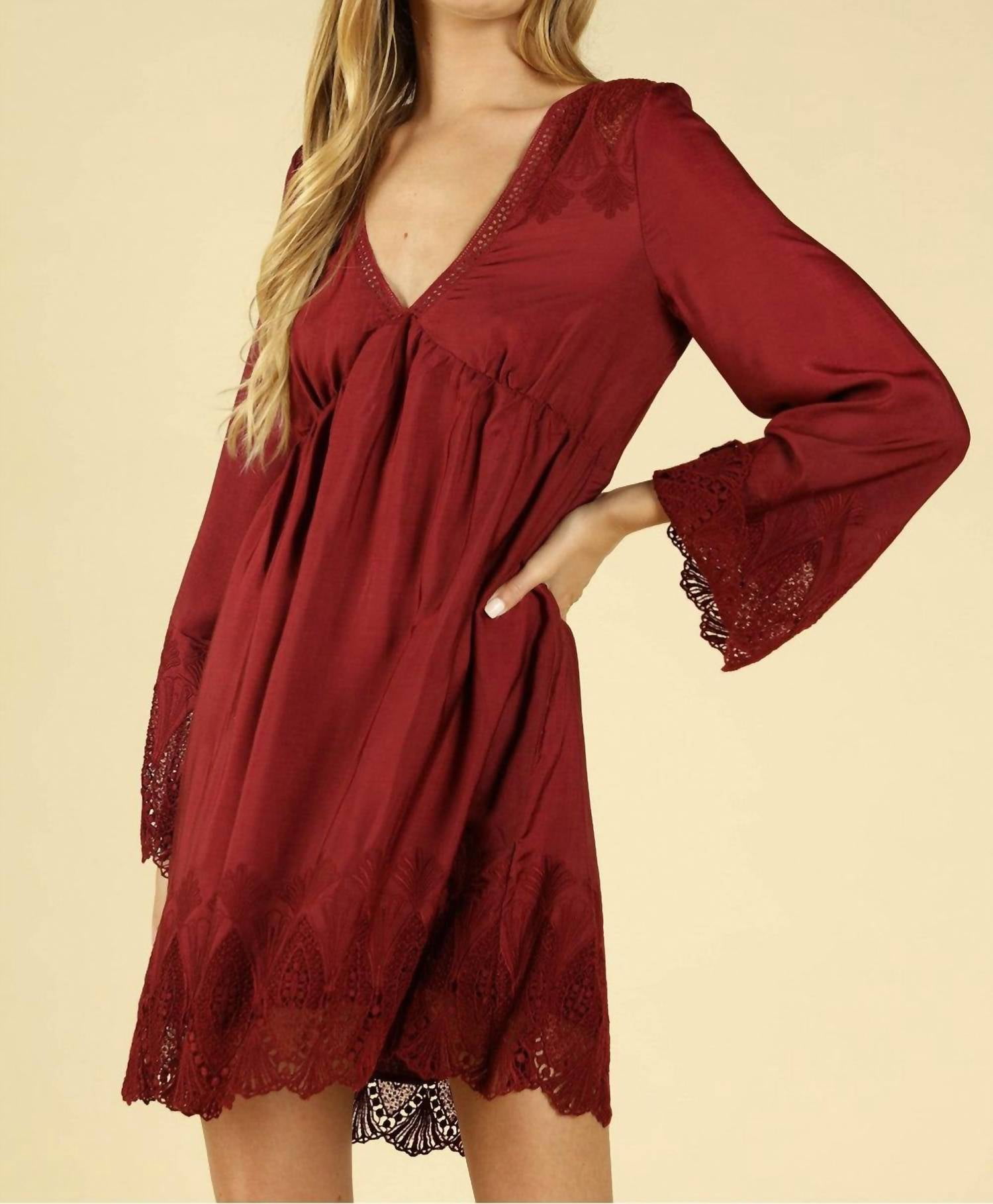 Honey Punch Heaven's Touch Lace Dress - Walmart.com