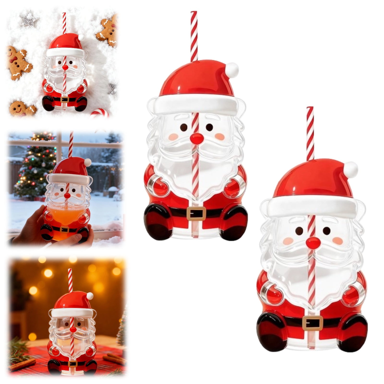 Honey Santa Claus Straw Cups for Baby, Toddler - Spill-Proof & Anti ...
