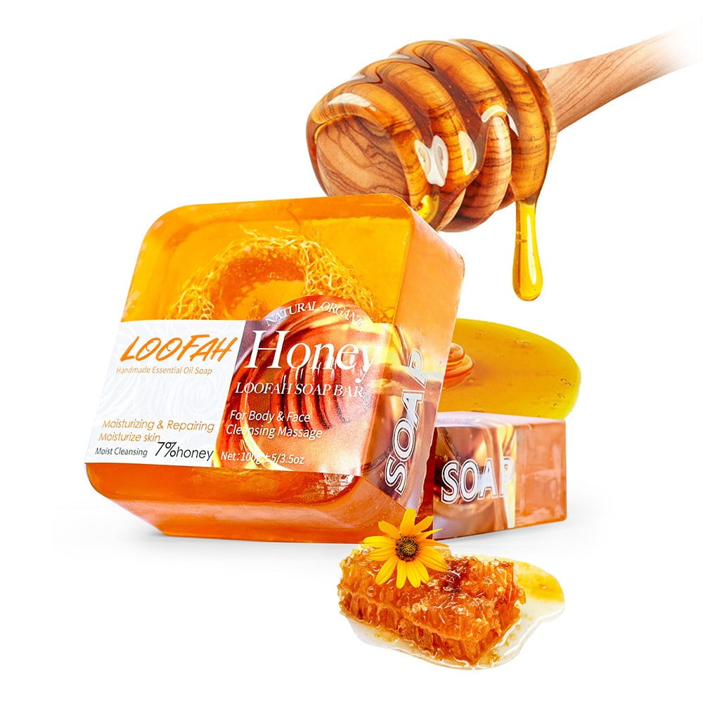 Honey Soap - Honey Loofah Soap - Natural, Handmade, Moisturizing ...