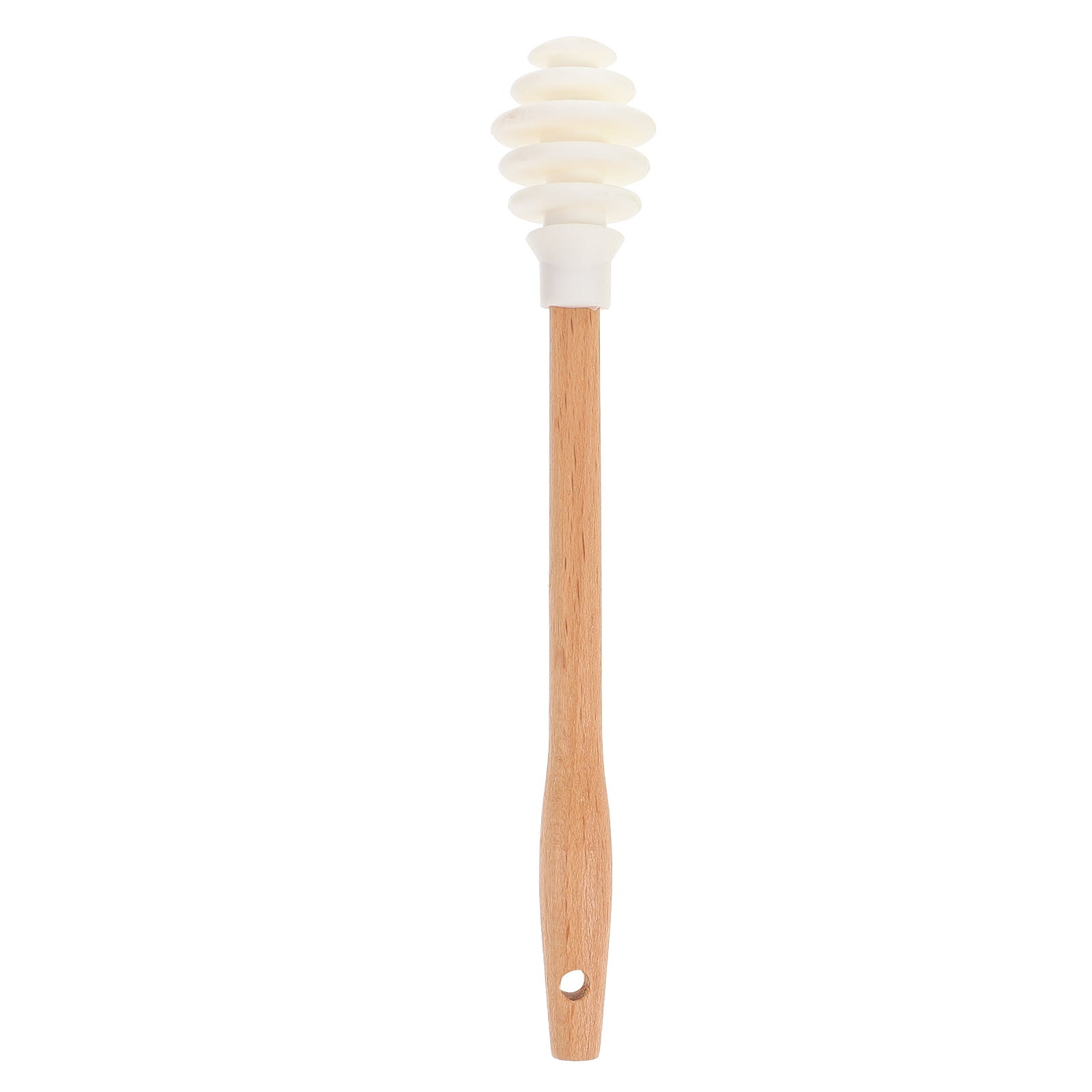 Silicone Honey Stirrer with Wood Handle for Honey Pot Jar Container ...