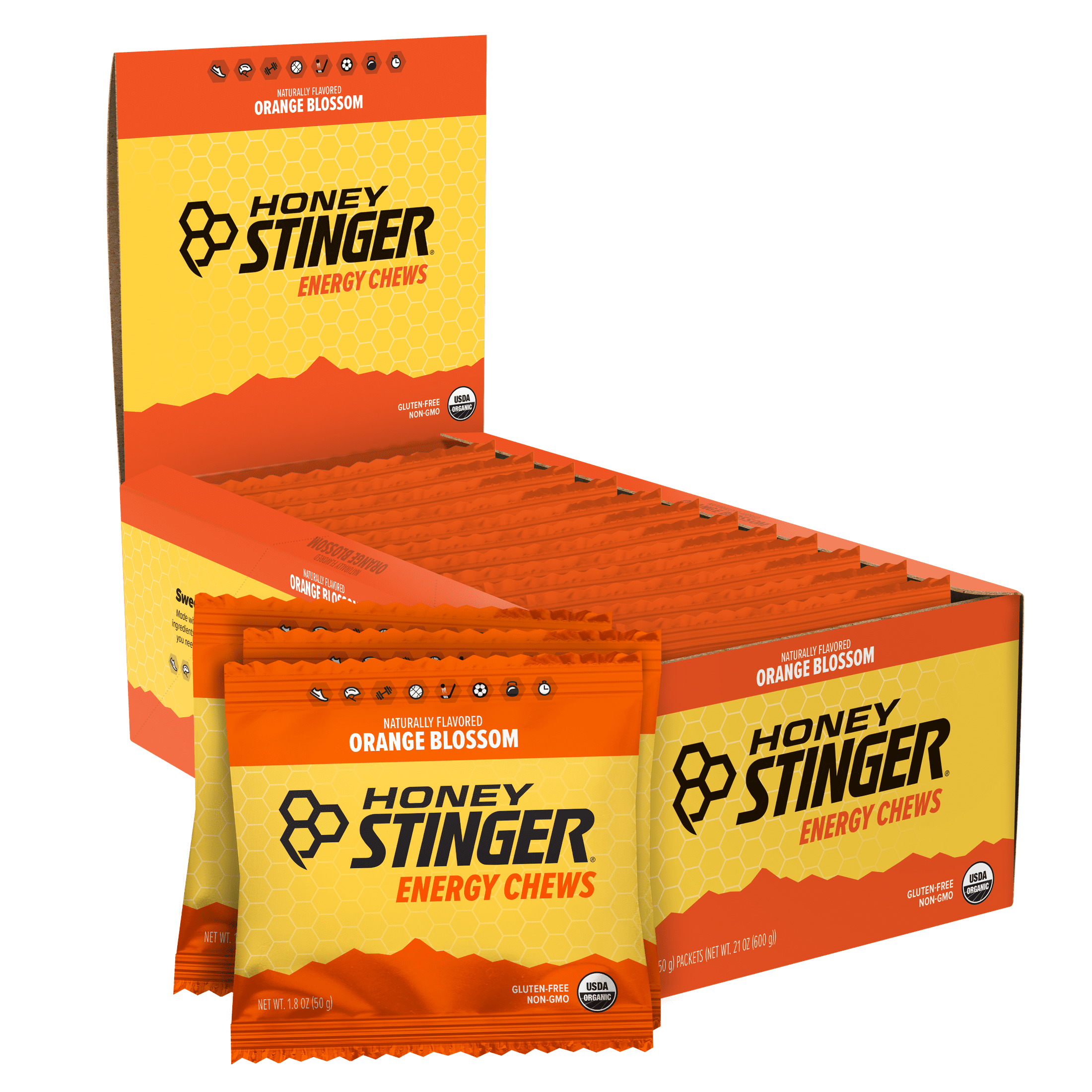 Honey Stinger Organic Energy Chew, Orange Blossom, 12 Ct - Walmart.com