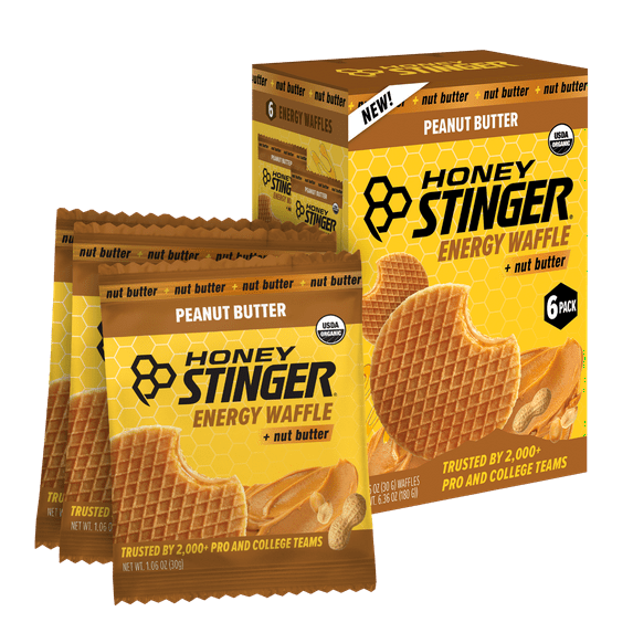 Honey Stinger Organic Energy Waffle Snack, Peanut Butter, 1.06 oz, 6 Count Box - Walmart.com