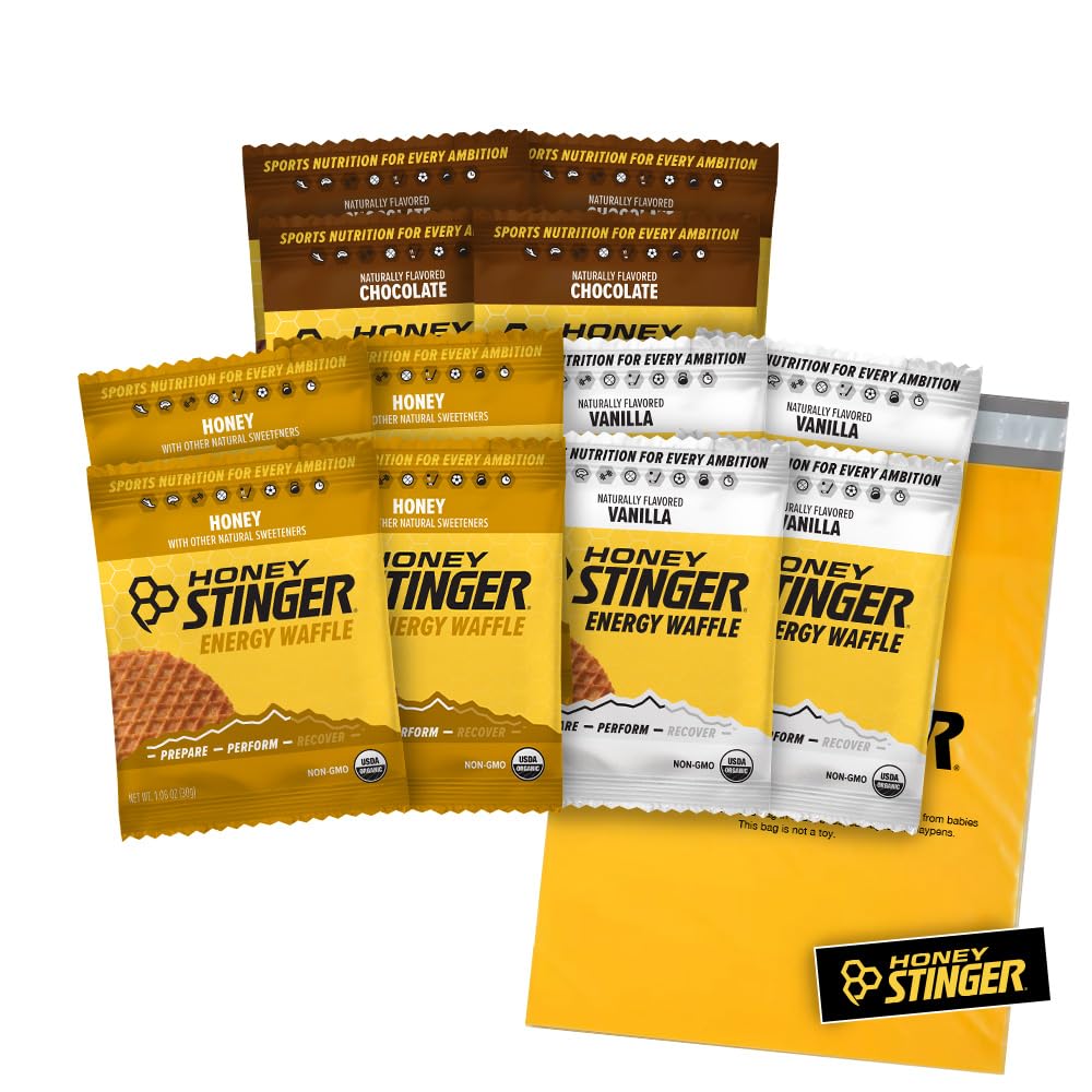 Honey Stinger Organic Waffles - Variety Pack – 12 Count – 4 of Each Flavor – Energy Source for ...