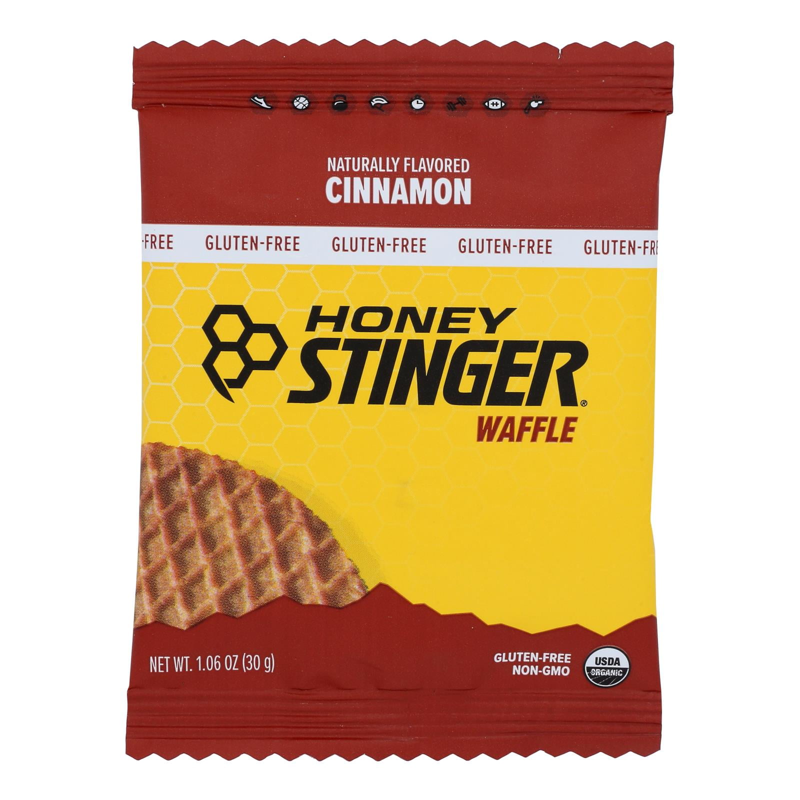 Honey Stinger - Stinger Waffle Organic Cinnamon Gluten Free - Case of ...