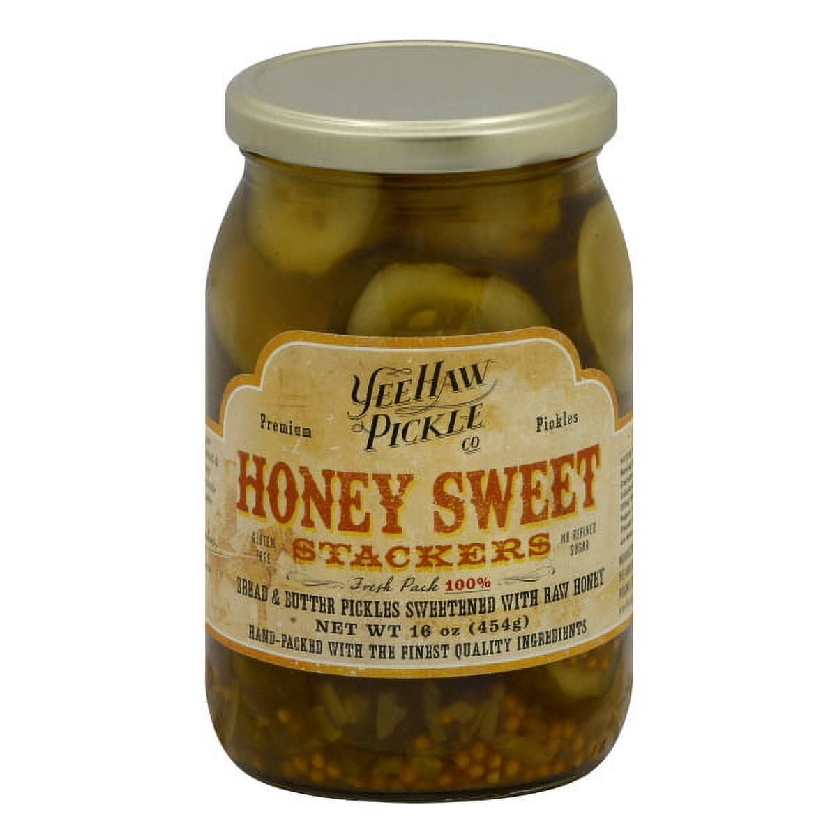 Honey Sweet Stackers by Yee-Haw Pickles (16 ounce) - Walmart.com