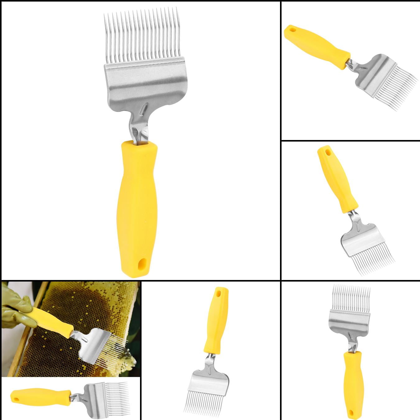 Honey Uncapping Tool Yellow + Sliver Sturdy Uncapping Fork , Beekeeping ...