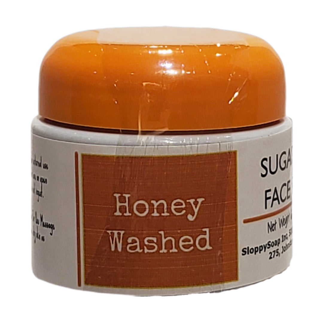 Honey Washed Sugar Scrub for Face & Body, 6 Oz, Natural Oils and Shea ...