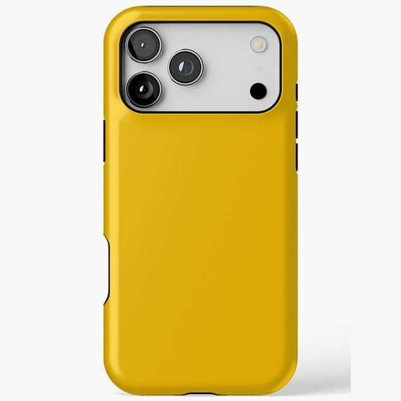 Honey Yellow Plain Solid Color Art iPhone Case 17 to 11 Pro Max ...