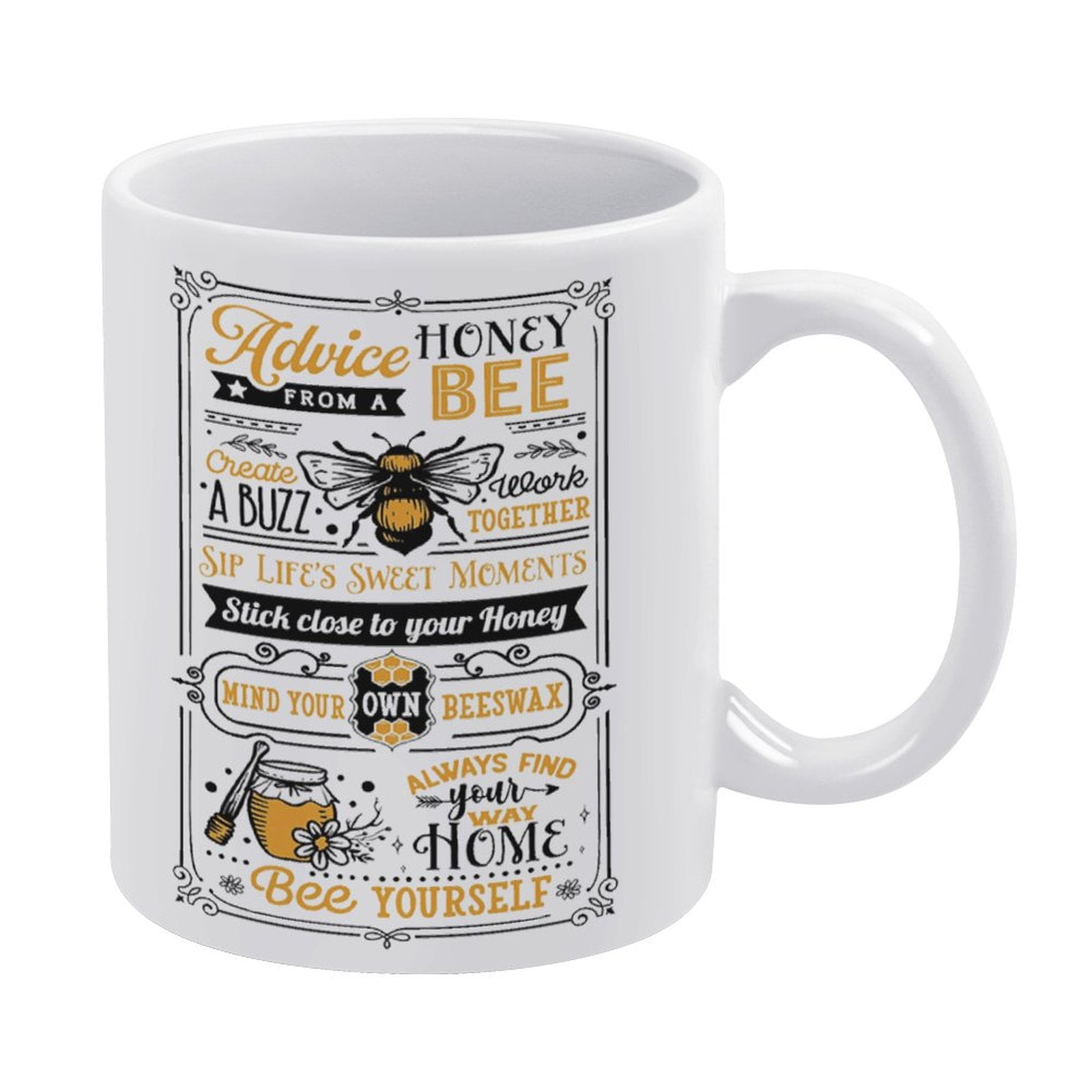 Honey bee print, Bee Mug, Bumble bee Mug, Inspirational Bee digital ...