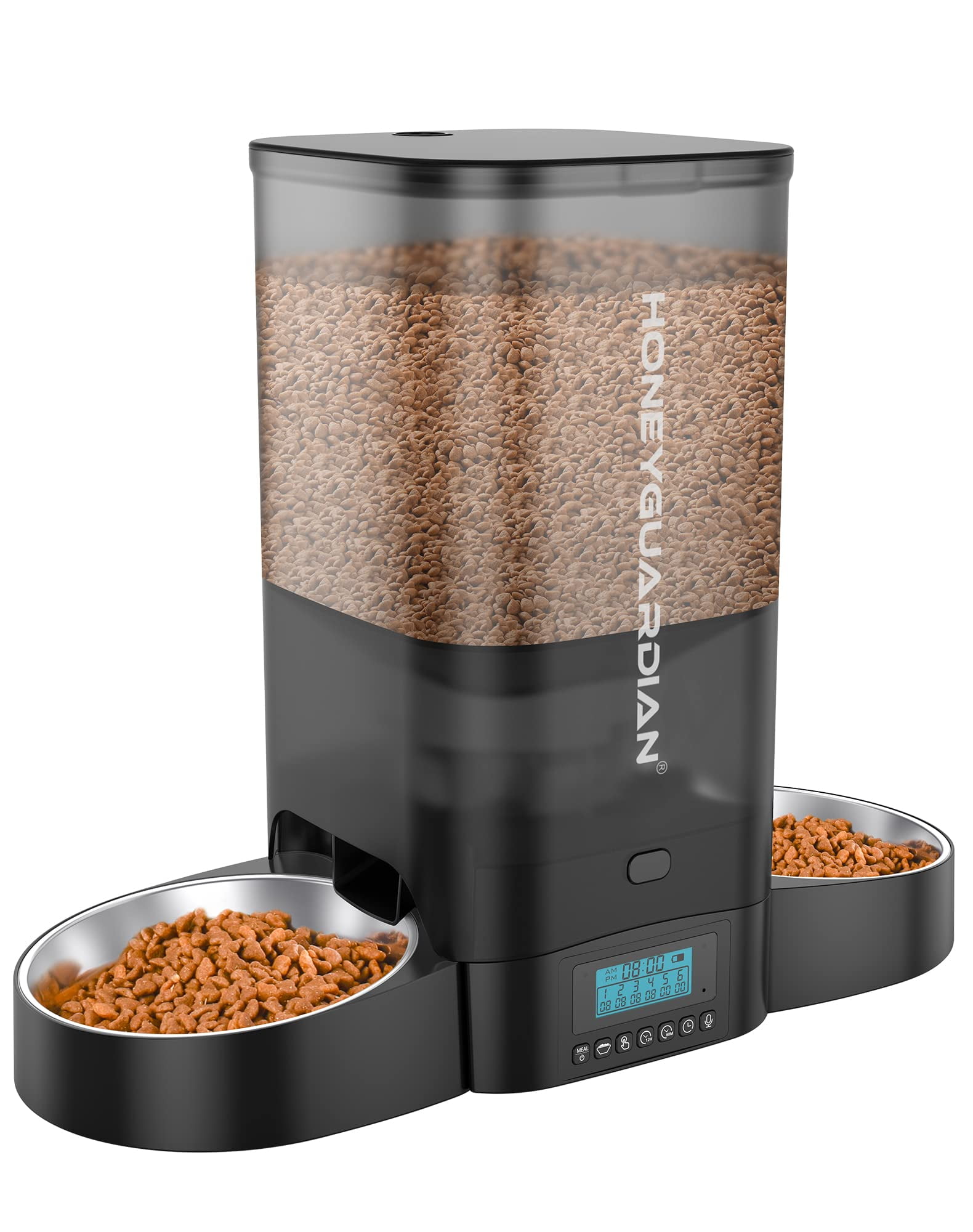 HoneyGuaridan 5L Automatic Cat IRF13 Feeder for Two Cats, Cat Food ...