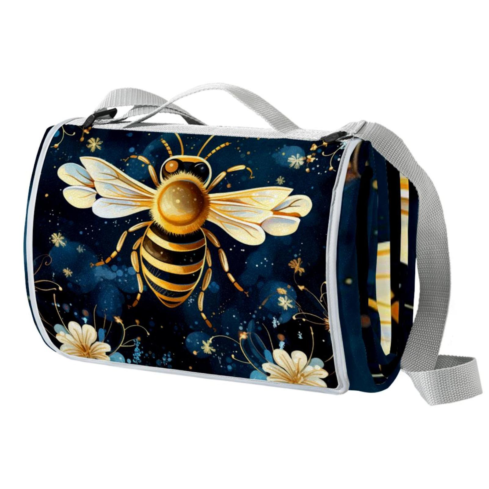Honeybee Canvas Beach Blanket Picnic Mat for Outdoor Activities ...