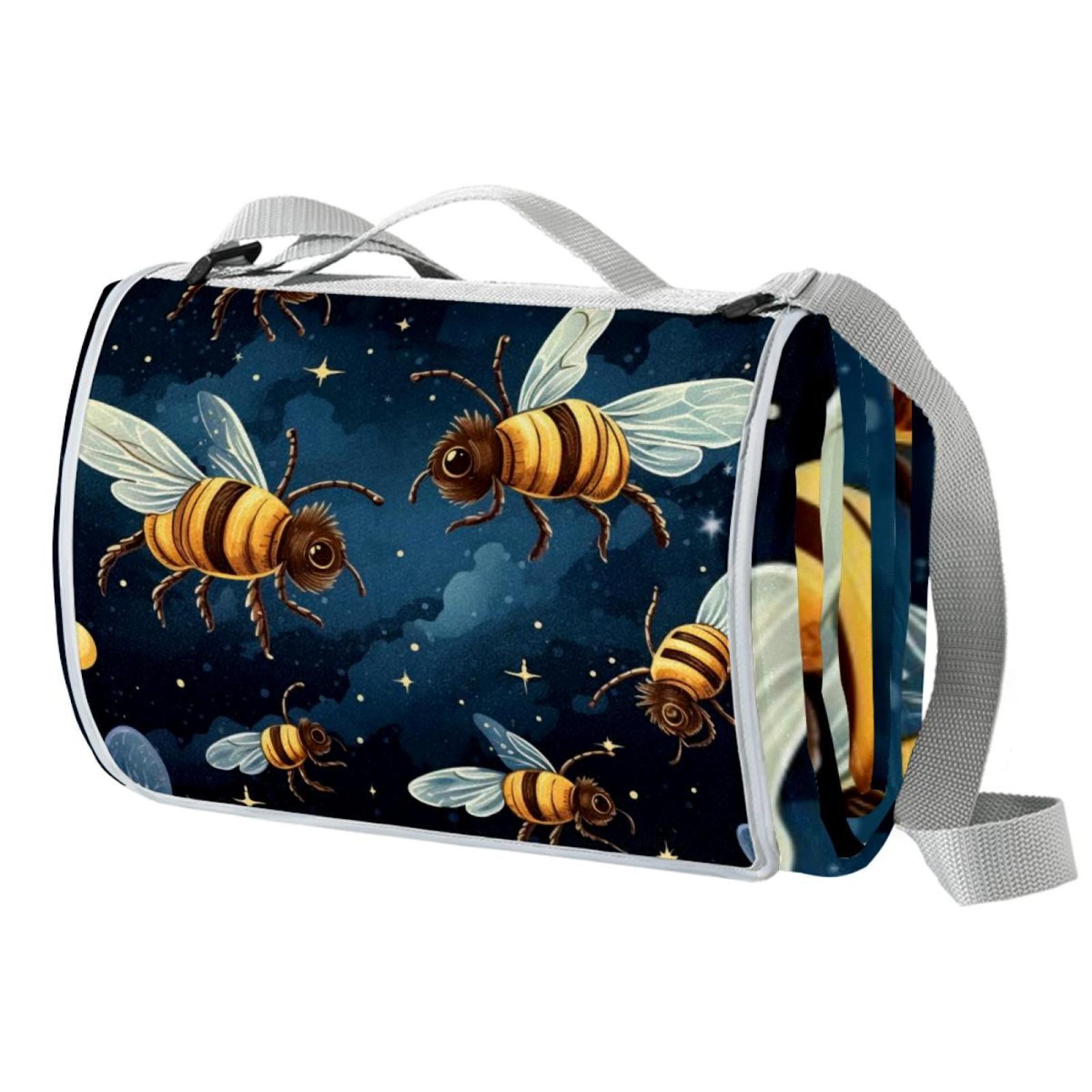 Honeybee Canvas Picnic Blanket Outdoor Waterproof Portable Mat for ...