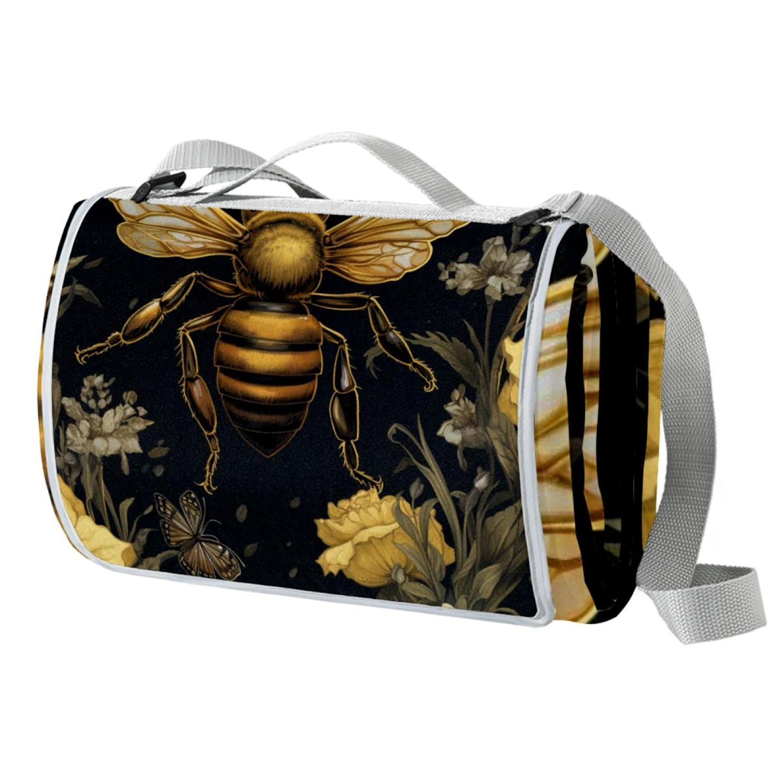 Honeybee Canvas Picnic Mat for Outdoor Activities and Beach Trips with ...