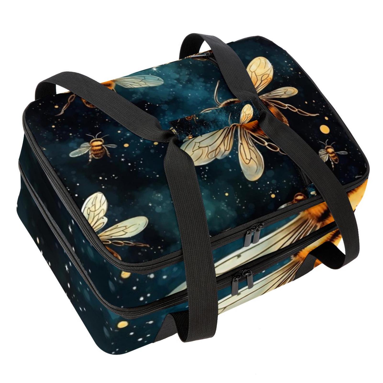 Honeybee Double Layered Insulated Lunch Bag with Two Compartments ...