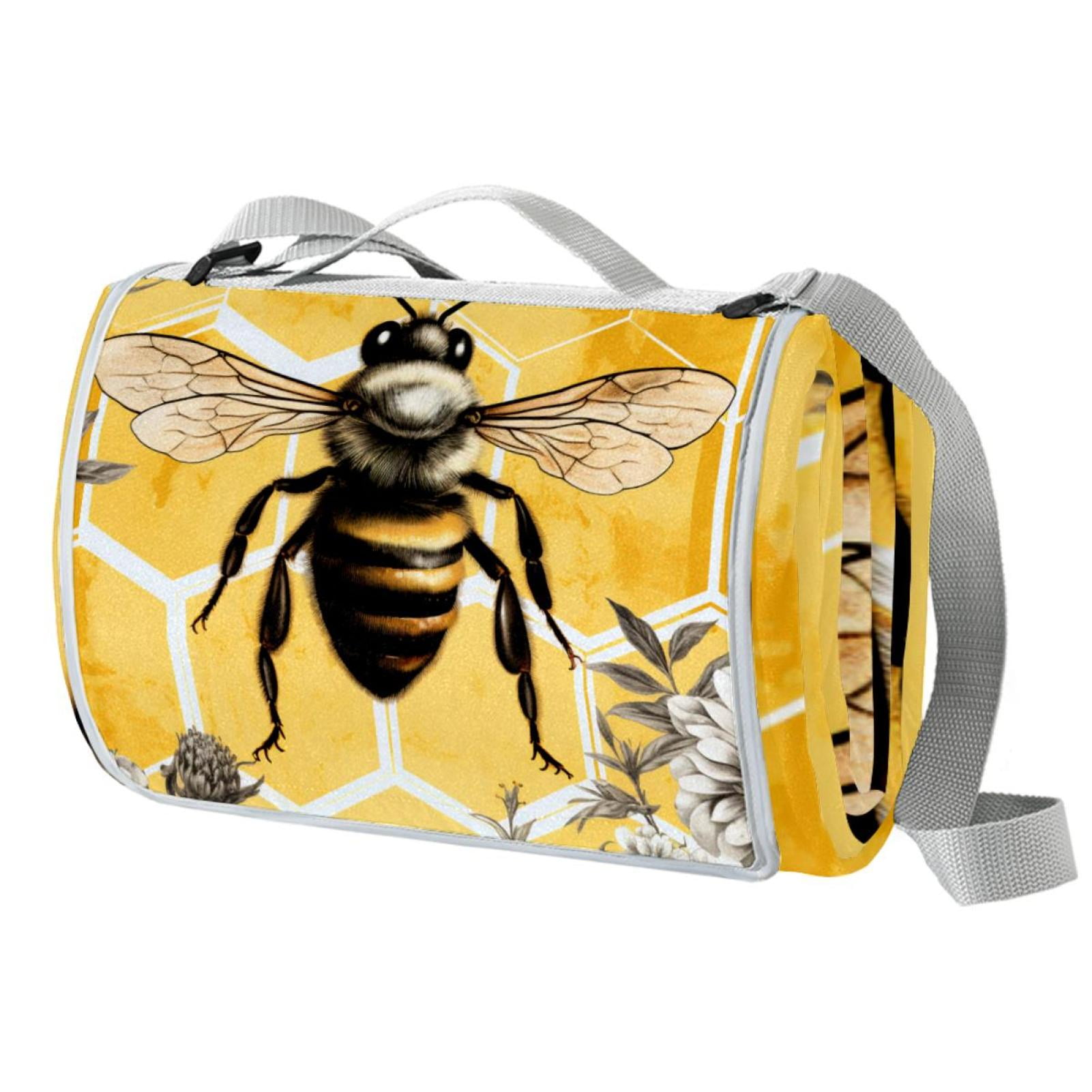 Honeybee Extra-Large Canvas Picnic Mat for Outdoor Beach Camping ...