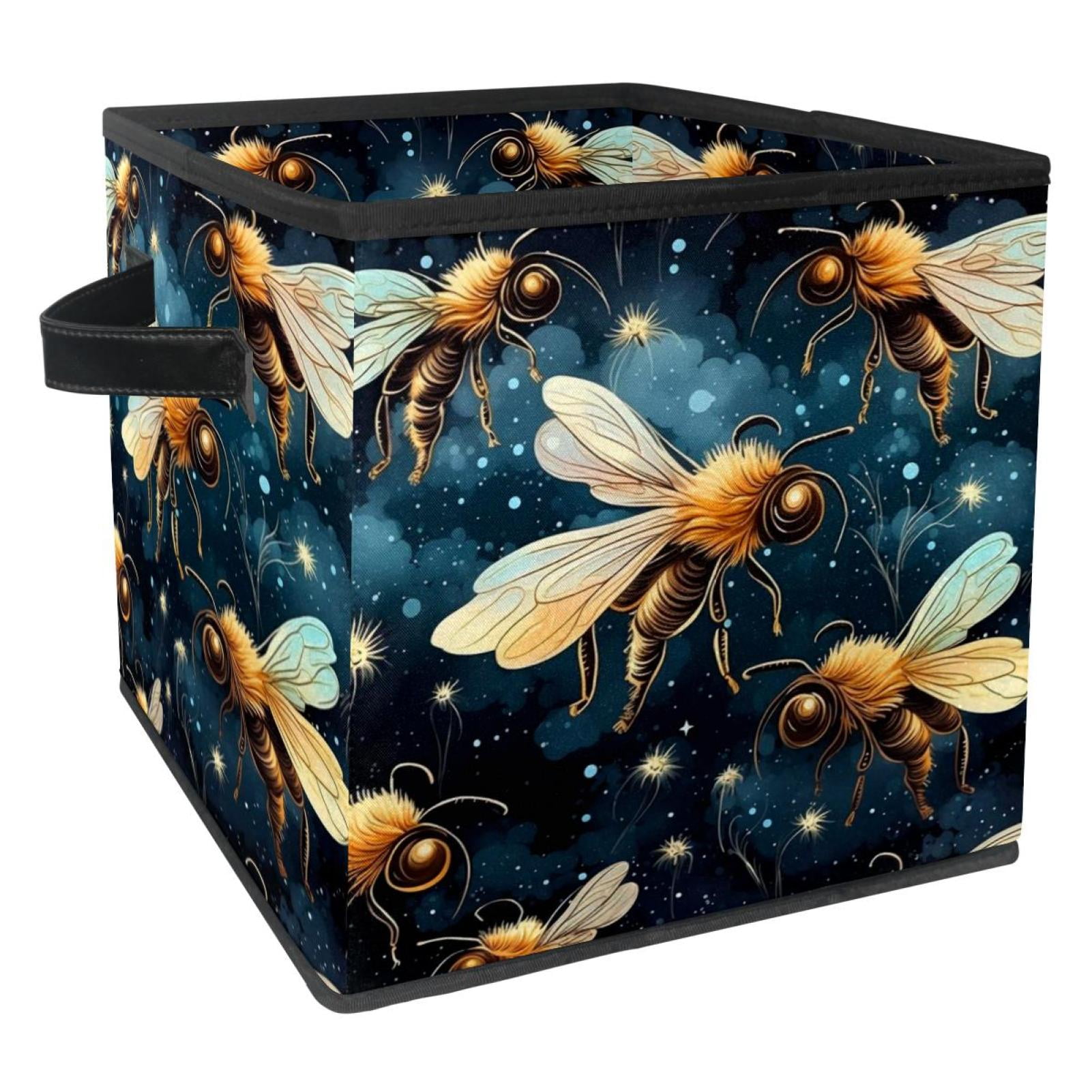 Honeybee Foldable Storage Cubes with Handle, 10.8"x10.5"x10.6", Large ...