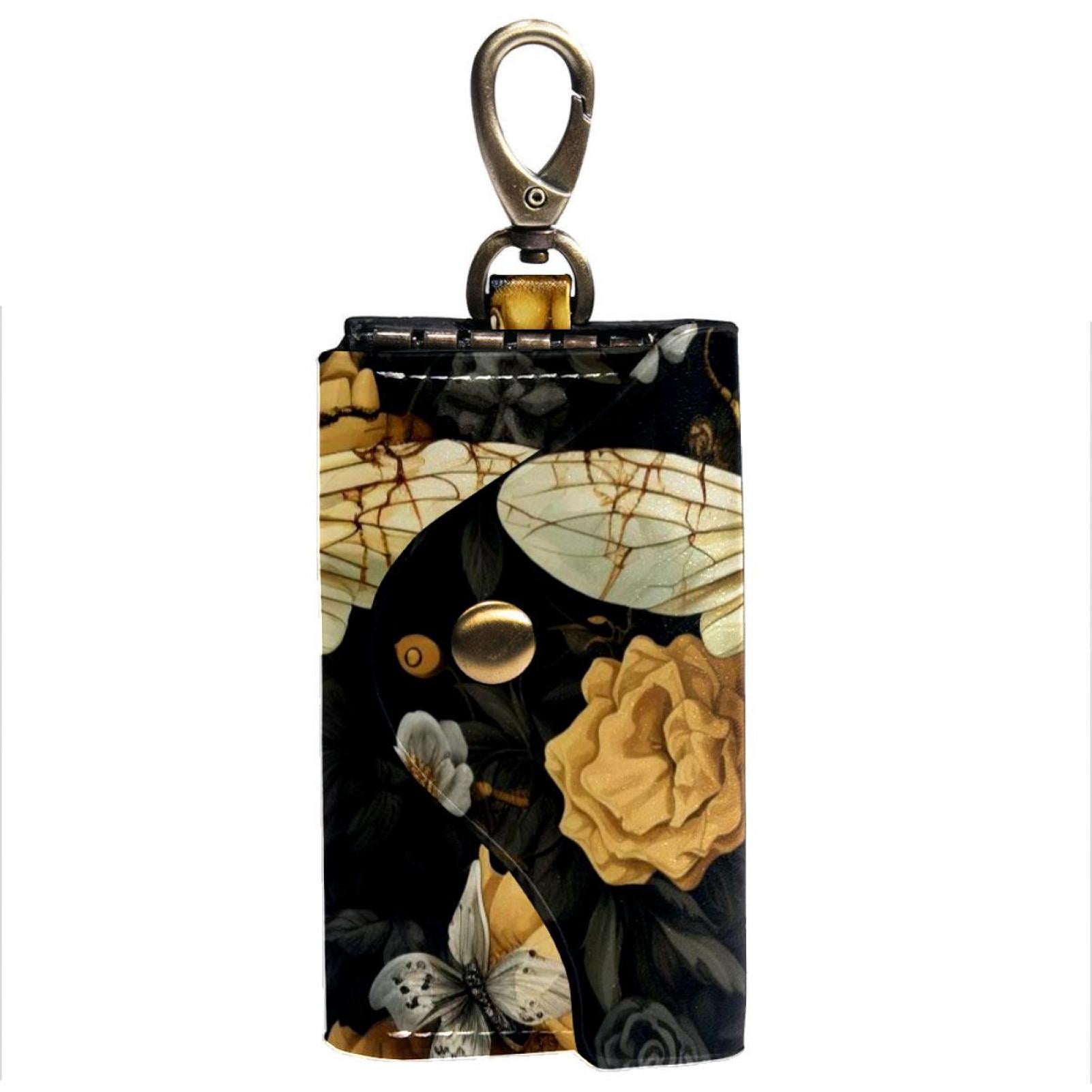 Honeybee Key Organizer Card ID Holder Wallet with 6 Hooks and Side ...