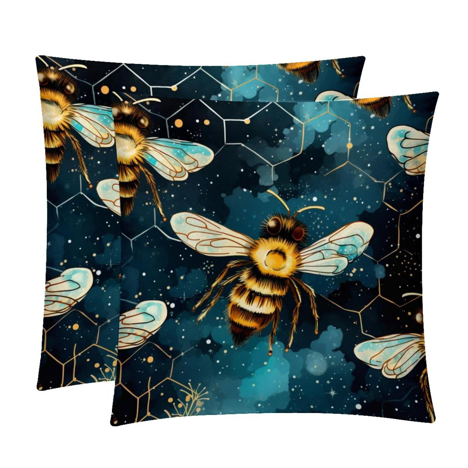 Honeybee Patterns for Home Decor, Covers Available in 16x16, 18x18, and ...