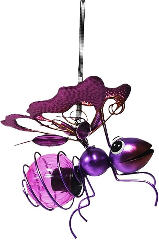 Honeybee Solar Lantern Garden Decor, LED Hanging Solar dragonfly ...