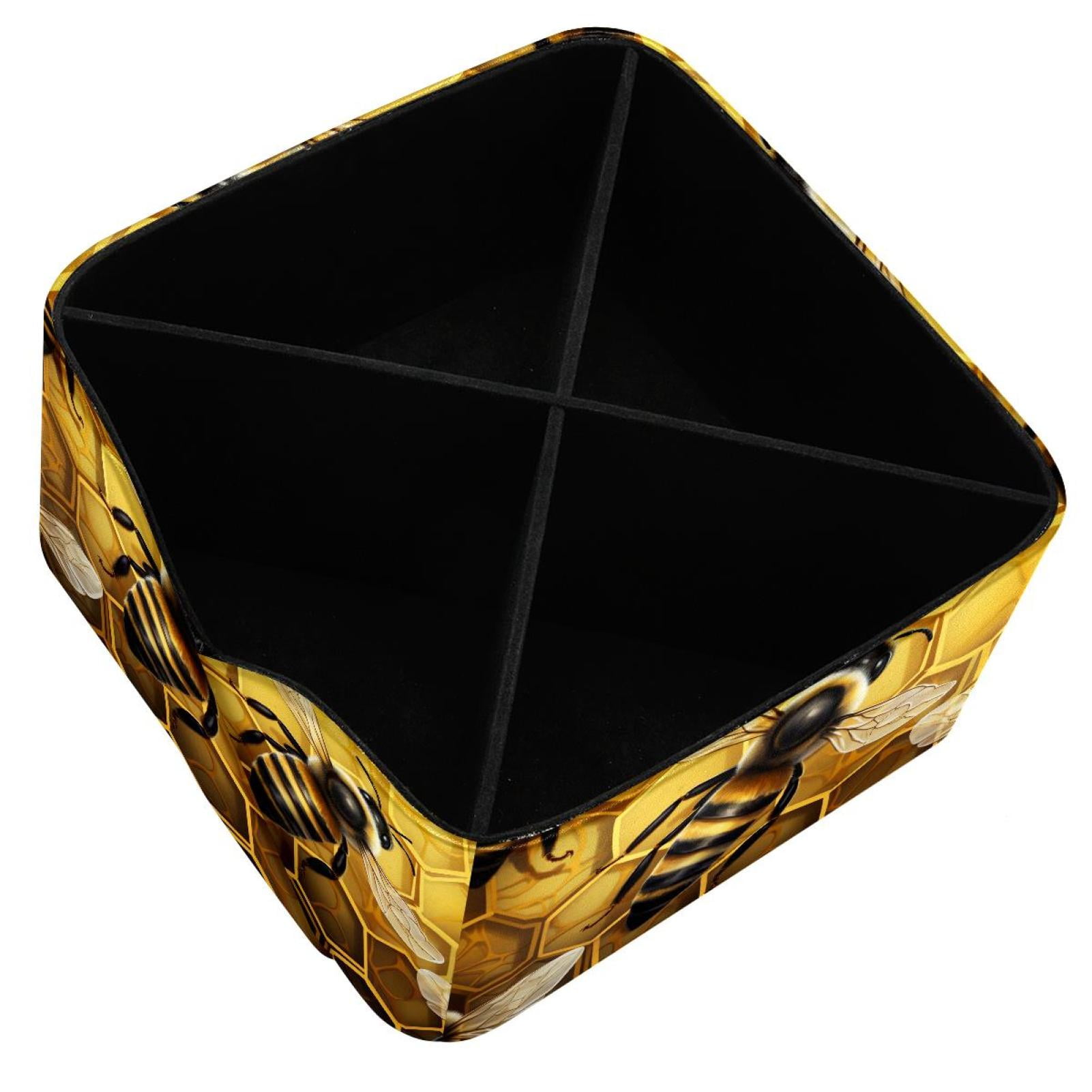 Honeybee Square Pencil Case with 4 Compartments, Removable Dividers ...