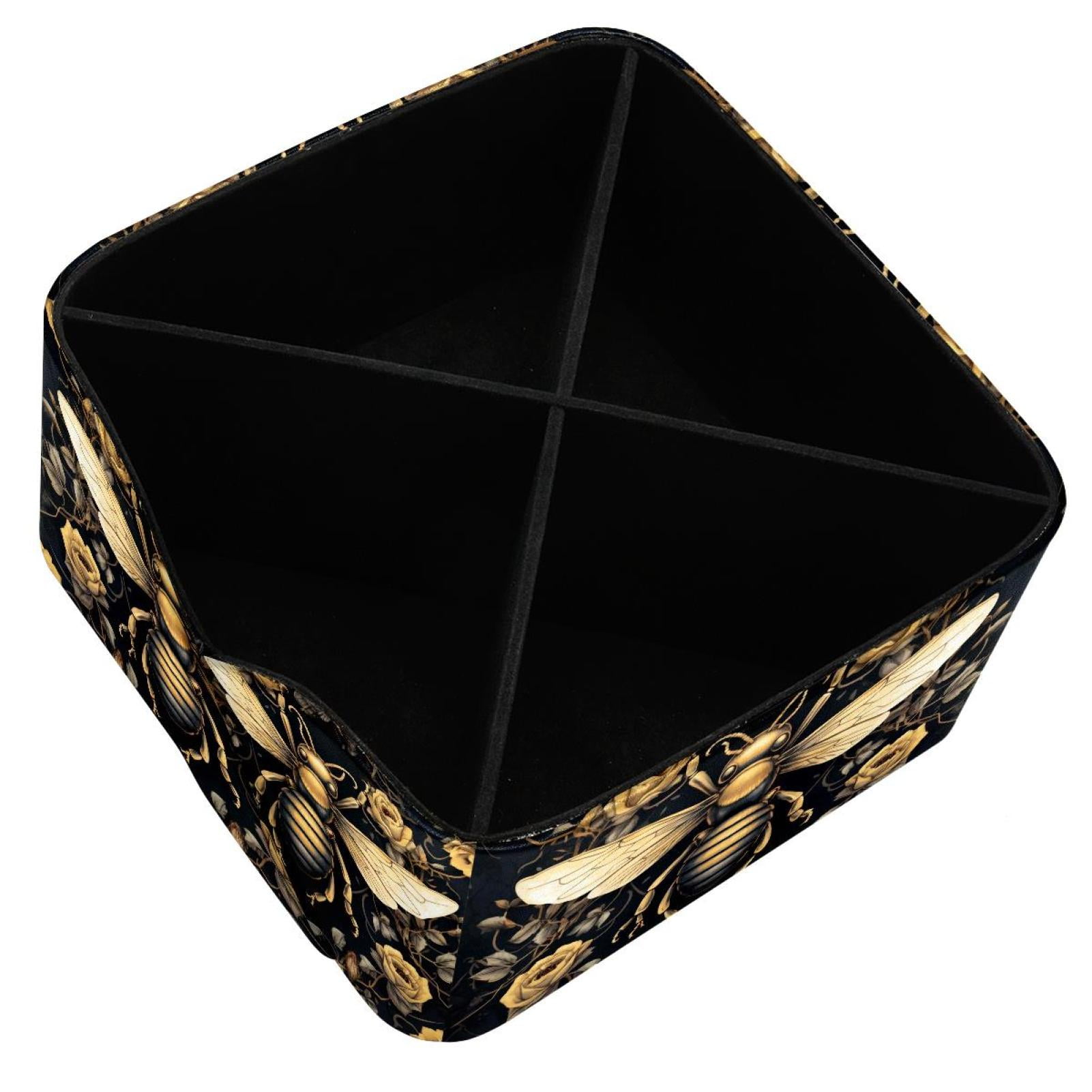 Honeybee Square Pencil Case with 4 Compartments and Removable Dividers ...