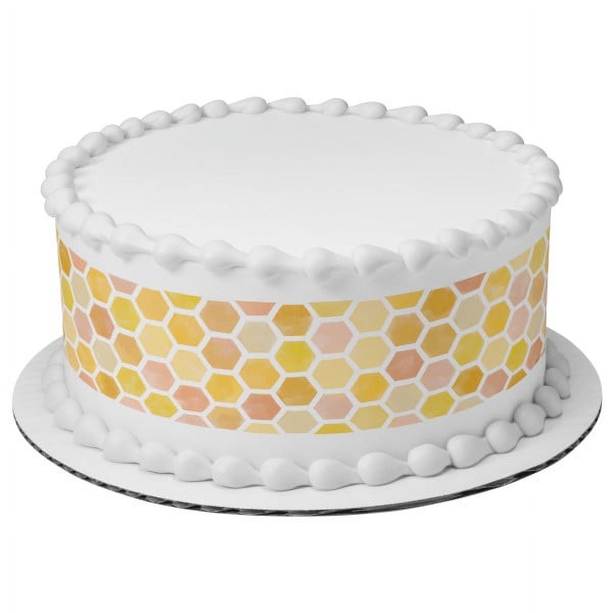 Honeycomb 3 Strips Edible Frosting Photo Cake Border Decoration #28417 ...