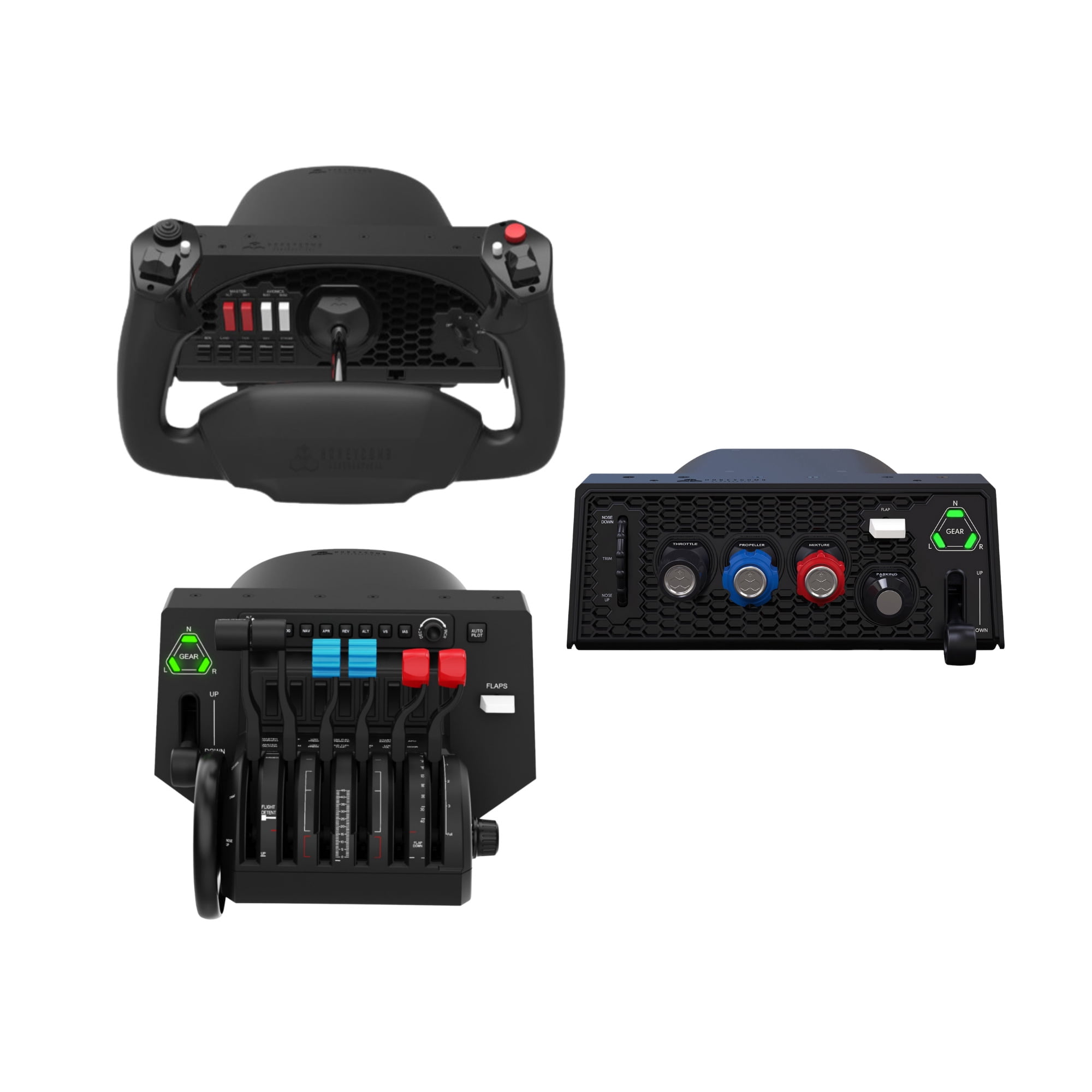 Honeycomb Aeronautical Alpha Flight Controls Yoke & Switch Panel Bundle ...