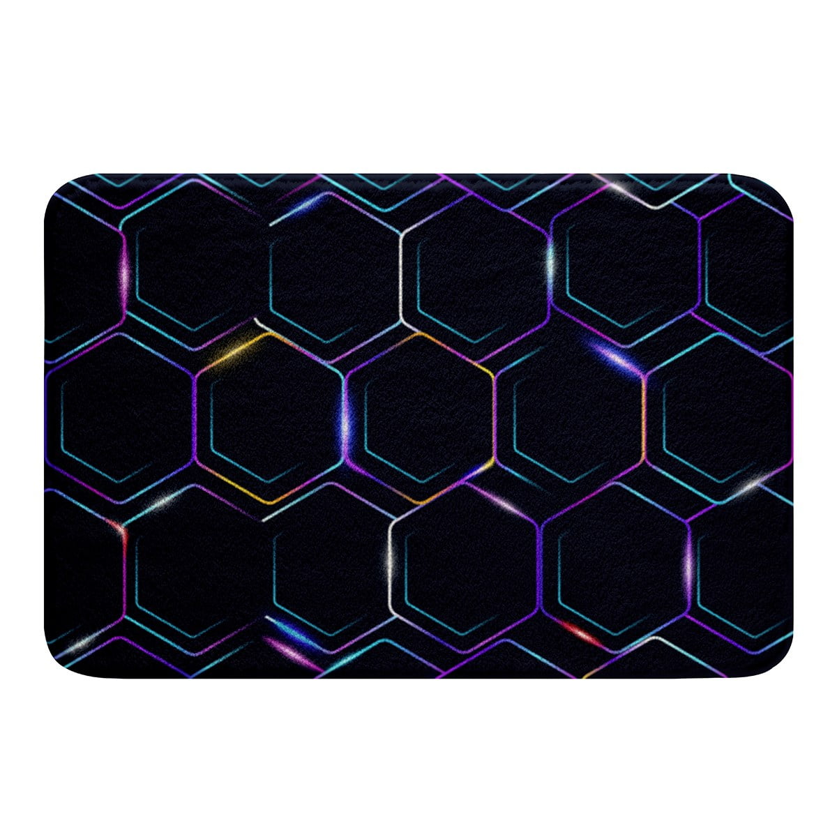 Honeycomb Bathroom Rugs Geometry Hexagonal Beehive Floor Mats 20"x32 ...