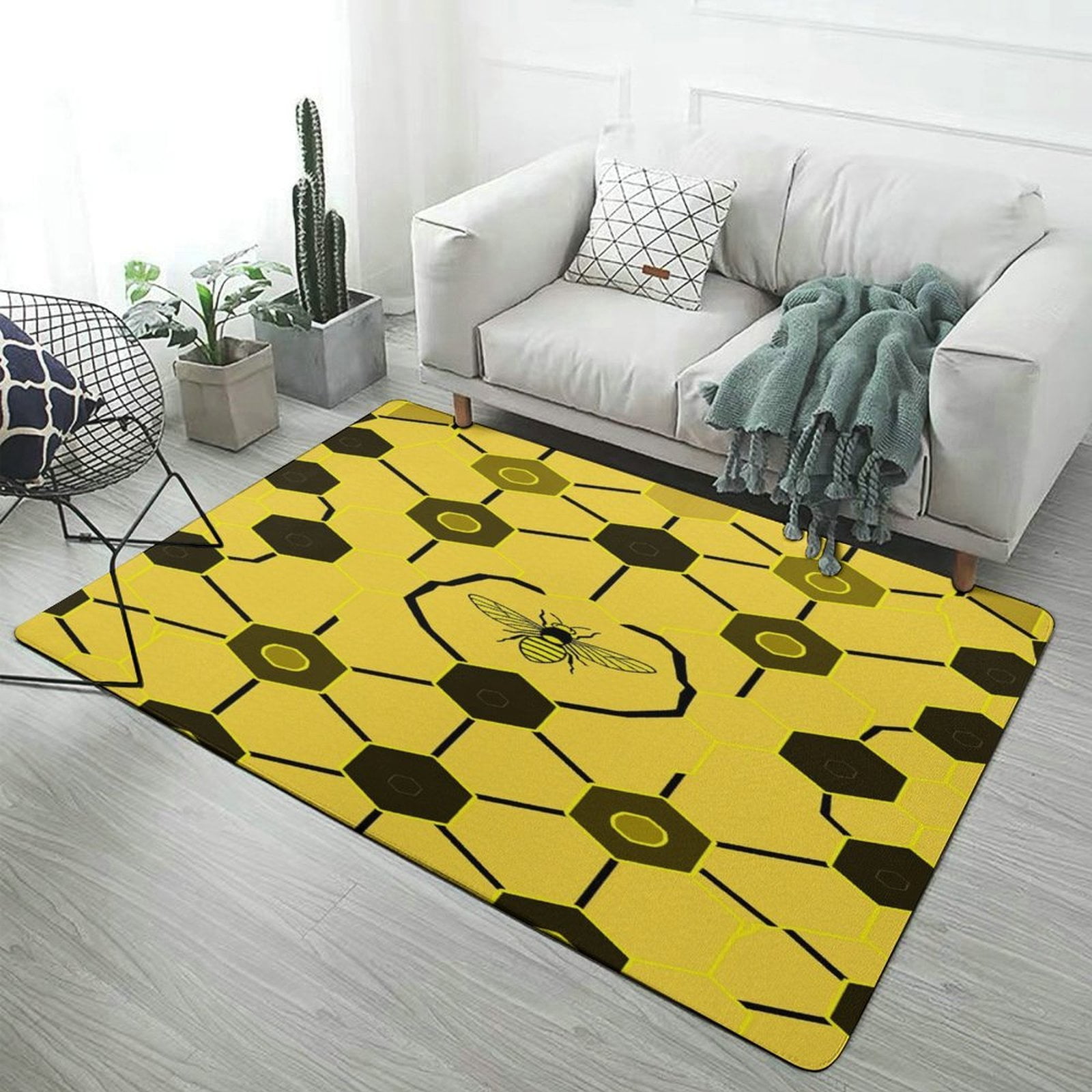 Honeycomb Bee Design Carpet Large Size Living Room American Style Rugs ...
