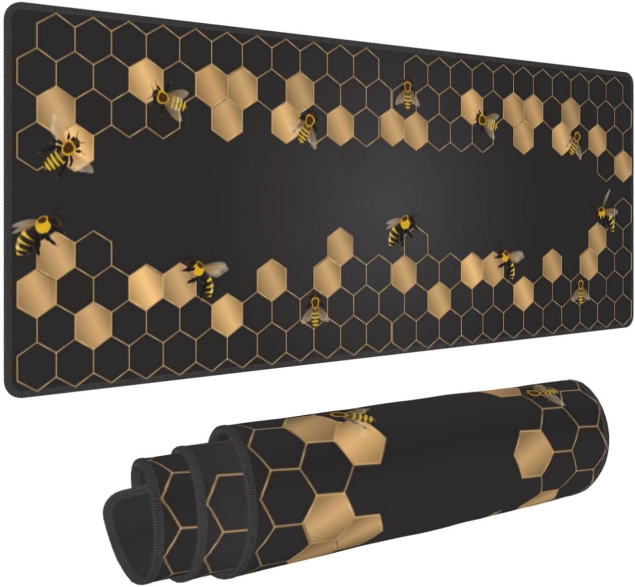 Honeycomb Bee Gaming Mouse Pad Extended Large Mouse Mat 31.5 X 11.8 ...