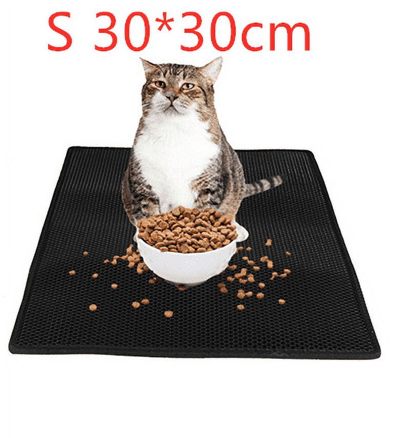 Honeycomb Cat Litter Mat, Waterproof & Urine Proof Tray Liner, Traps ...