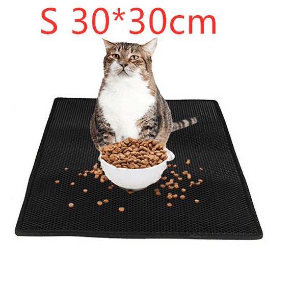 Honeycomb Cat Litter Mat, Waterproof & Urine Proof Tray Liner, Traps ...