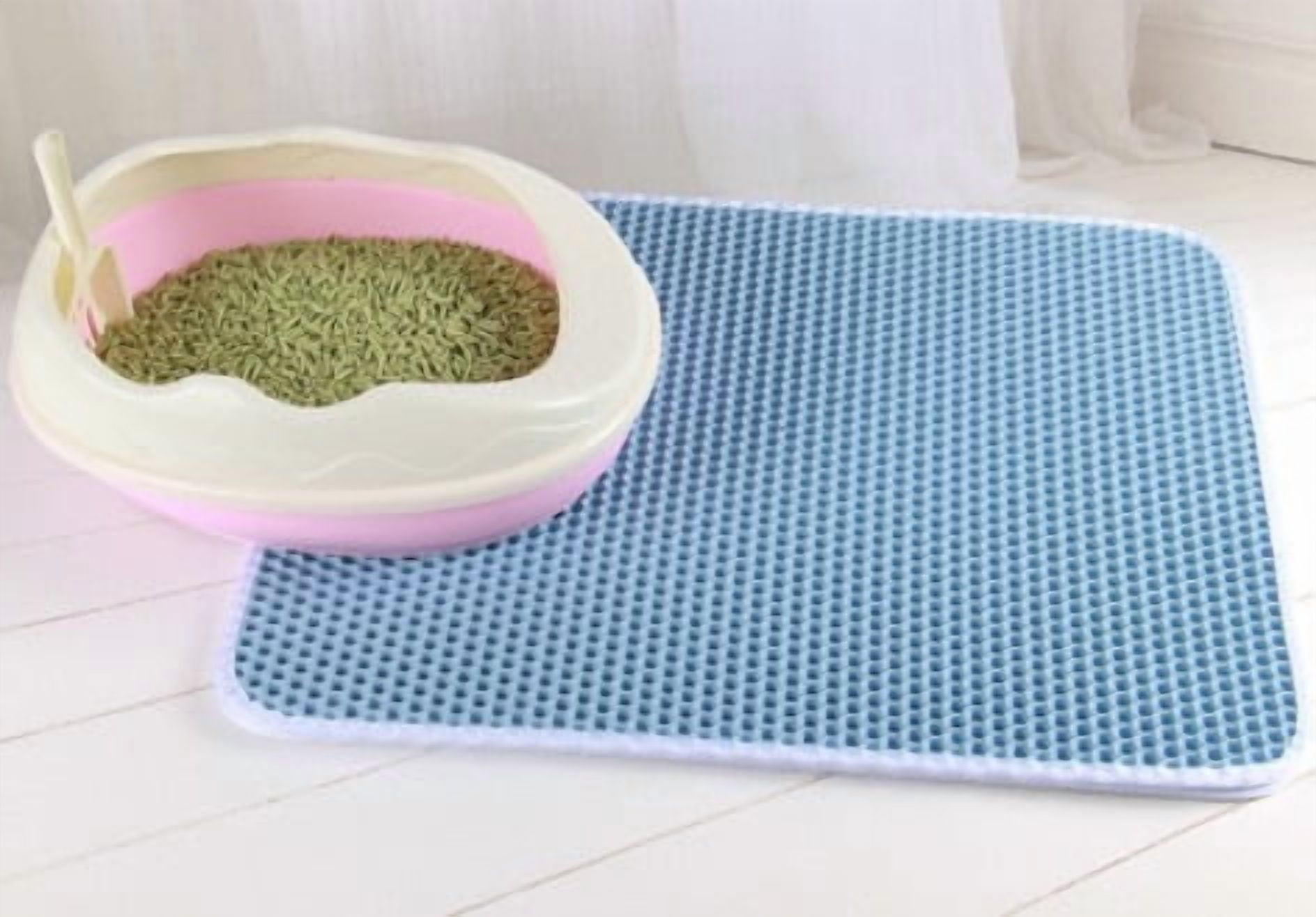 Honeycomb Cat Litter Mat, Waterproof & Urine Proof Tray Liner, Traps ...