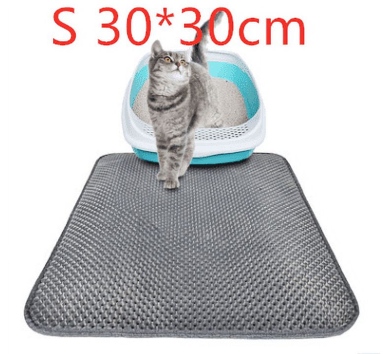 Honeycomb Cat Litter Mat, Waterproof & Urine Proof Tray Liner, Traps ...