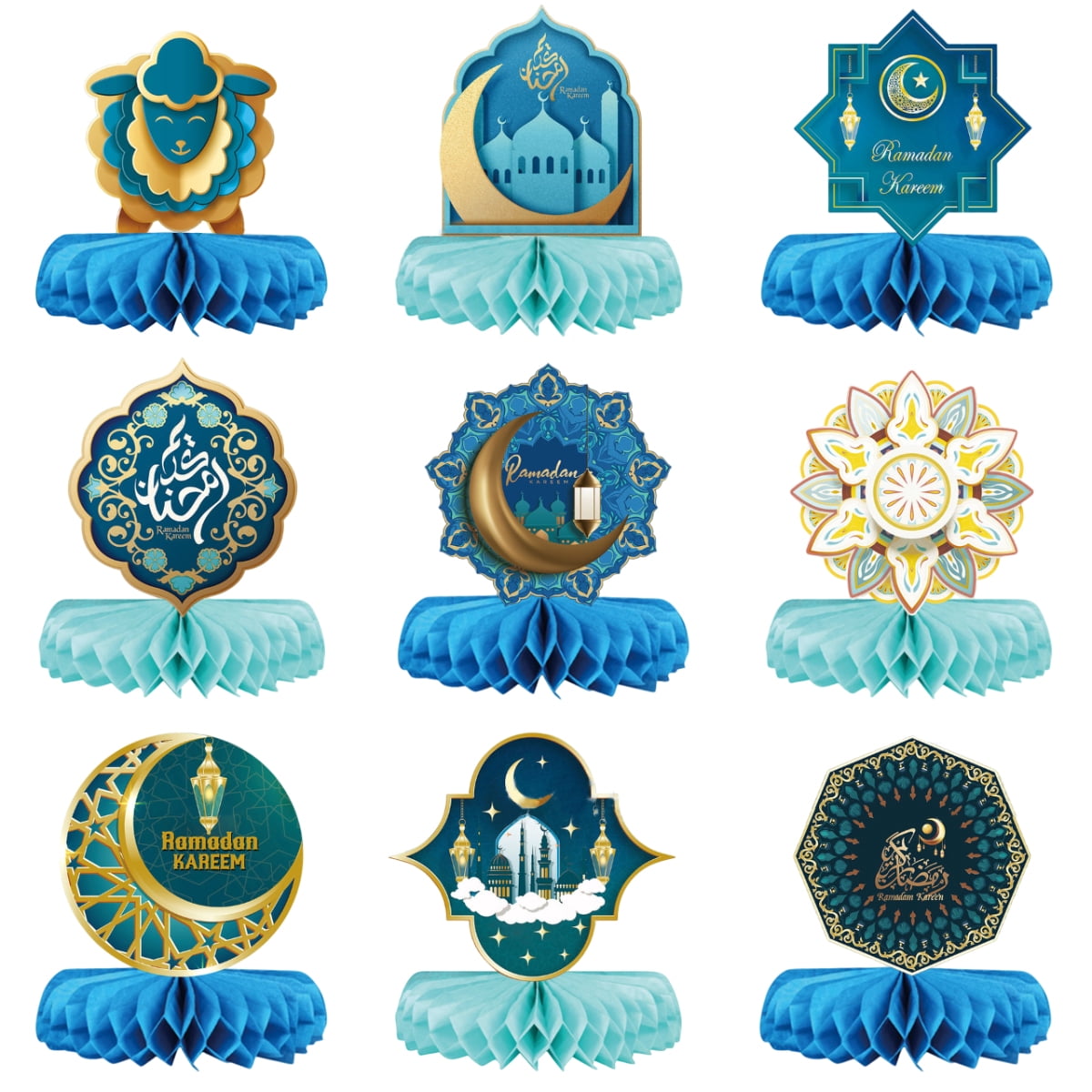 Honeycomb Centerpiece Decoration Table Toppers Eid Mubarak Holiday ...