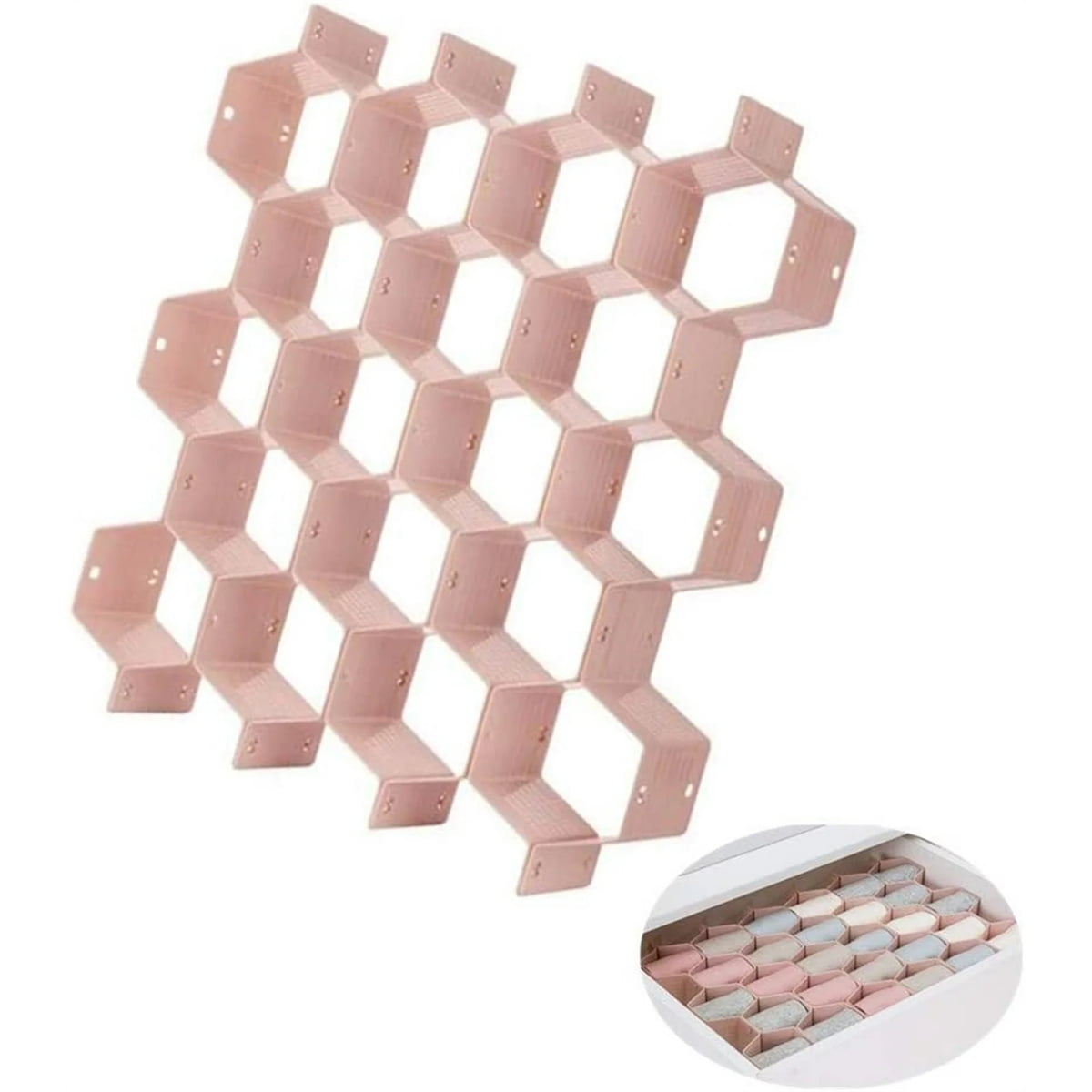 Honeycomb Drawer Organizer, Drawer Divider Separator for Women Men ...