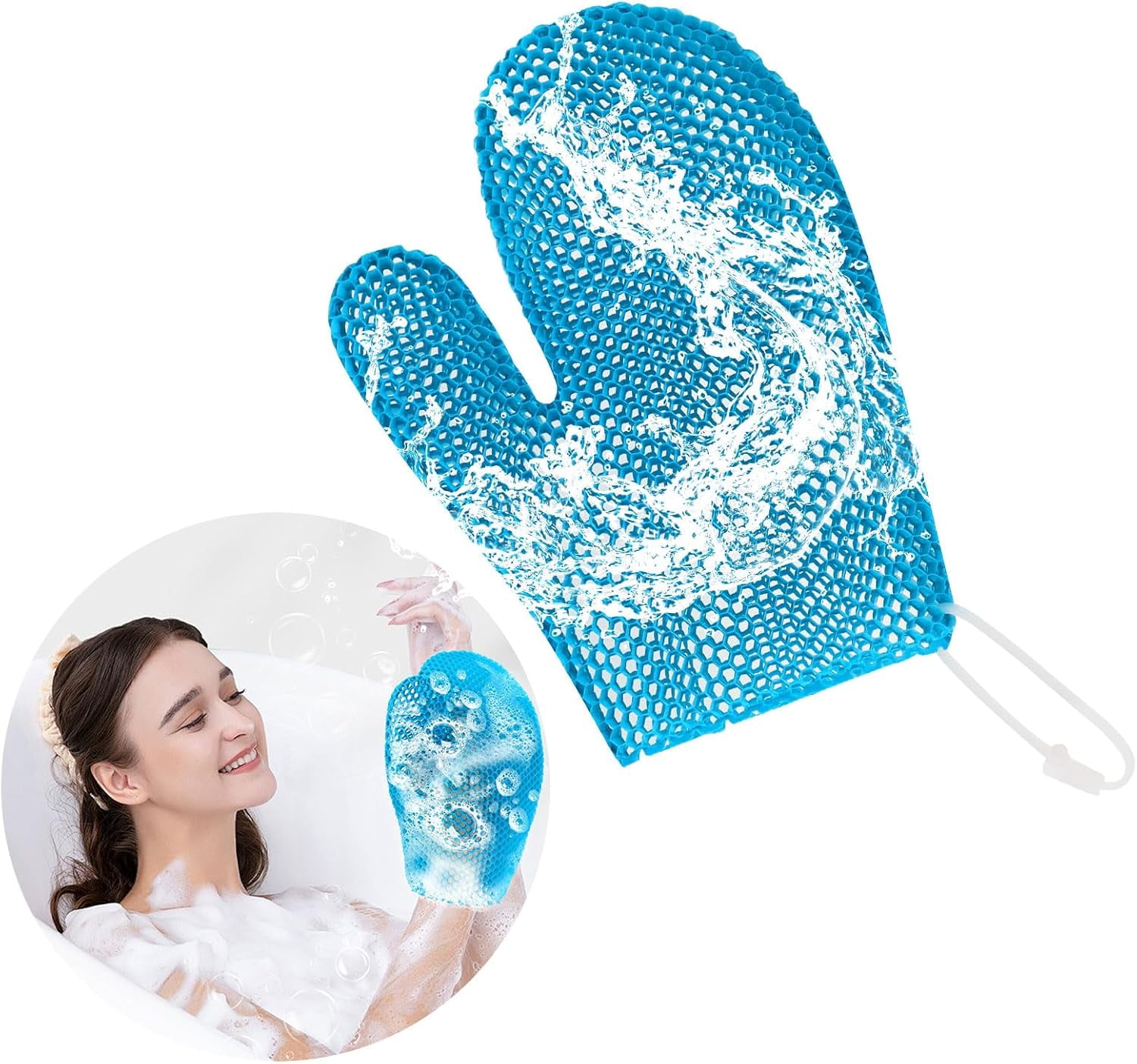Honeycomb Exfoliating Bath Gloves - Microfiber for Enhanced Blood ...