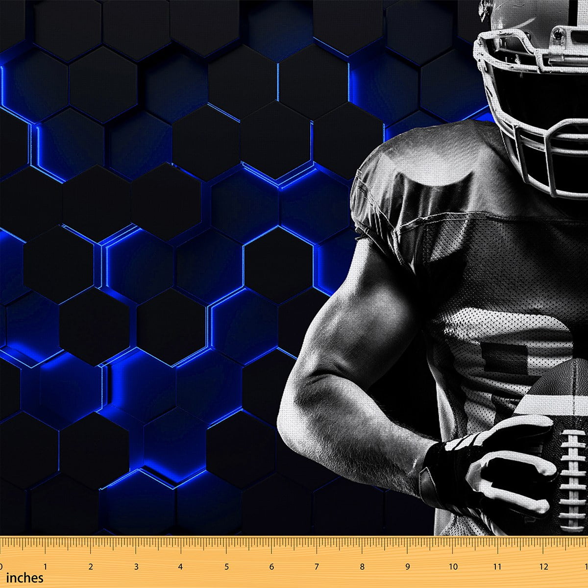 Honeycomb Fabric By The Yard blue Beehive Upholstery Fabric American ...