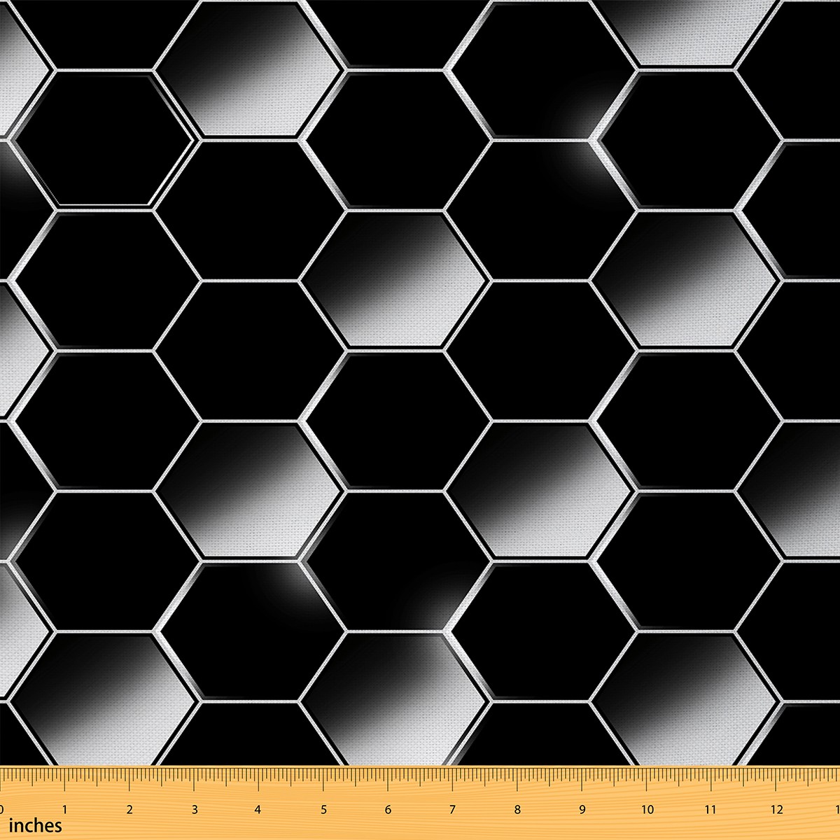Honeycomb Fabric By The Yard,Geometry Hexagon Upholstery Fabric,Beehive ...