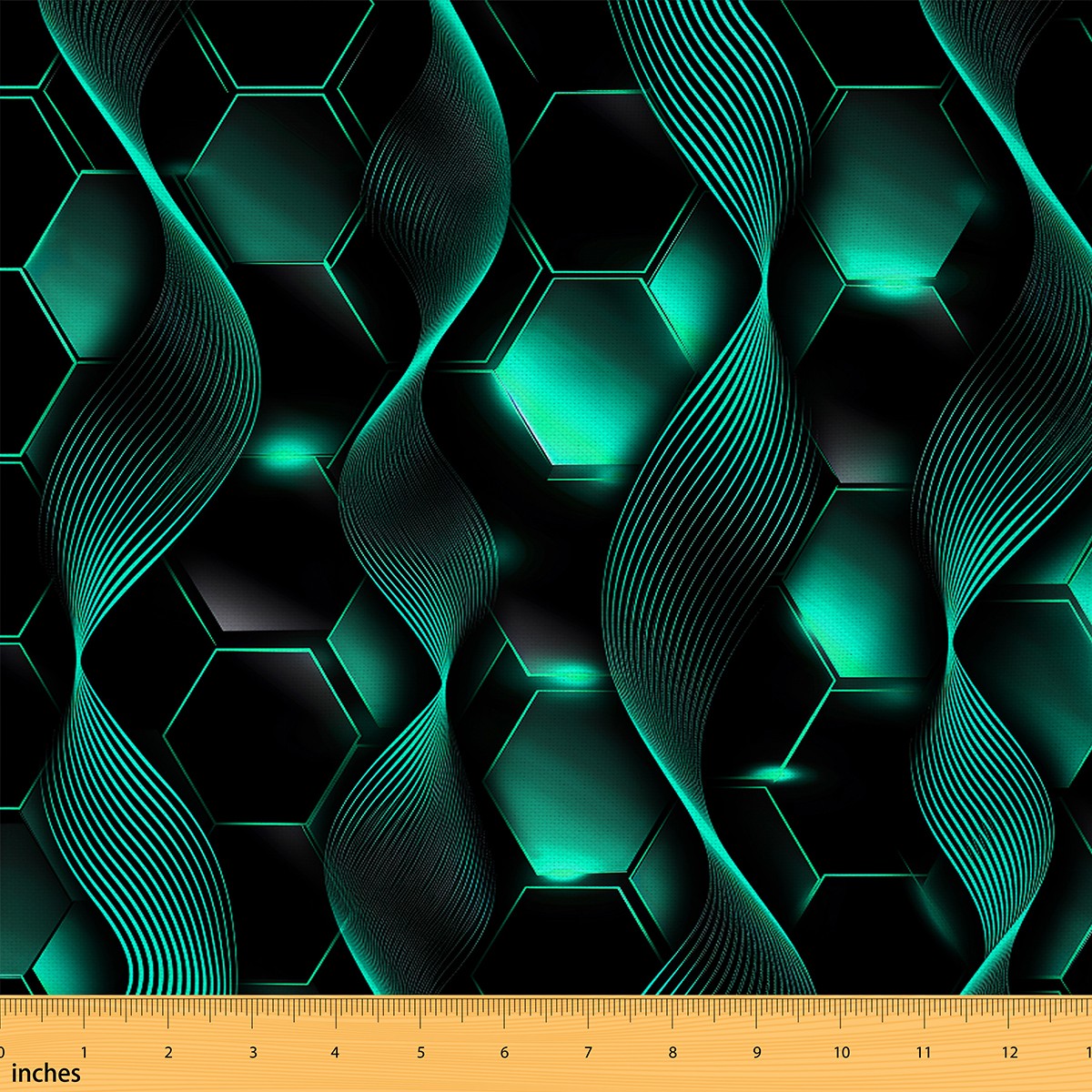 Honeycomb Fabric By The Yard,Neon Hexagonal Upholstery Fabric,Geometry Pattern Decorative Fabric ...