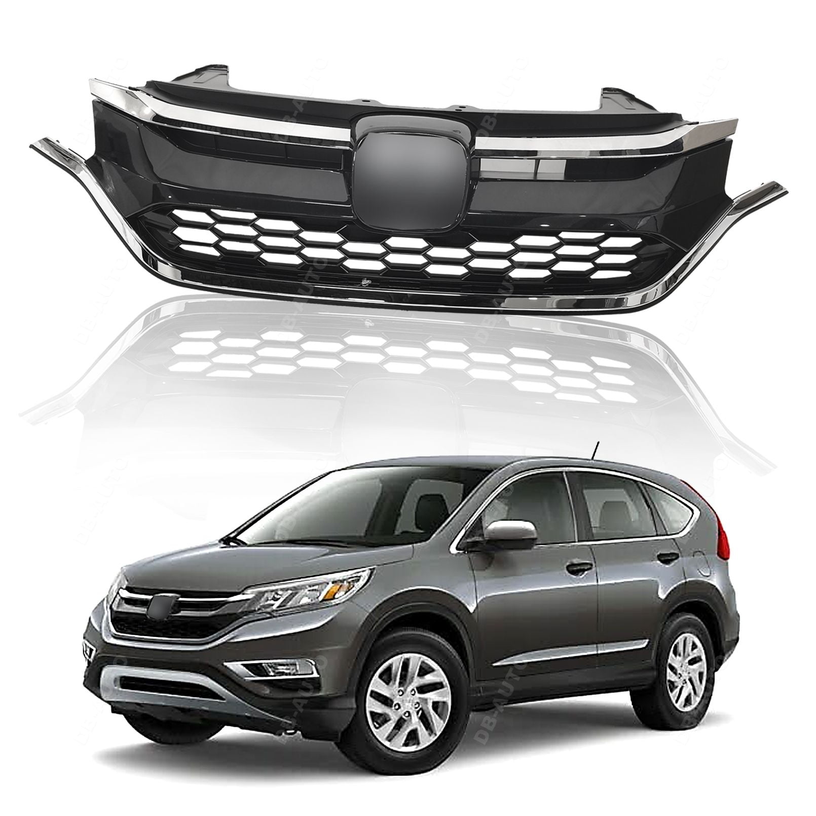 Honeycomb Front Bumper Grille Grill Assembly For 2015-2016 Honda CRV CR-V - Walmart.com