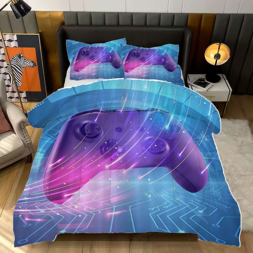 Honeycomb Gamer Video Game Comforter Set Twin Size Bedding Set For ...