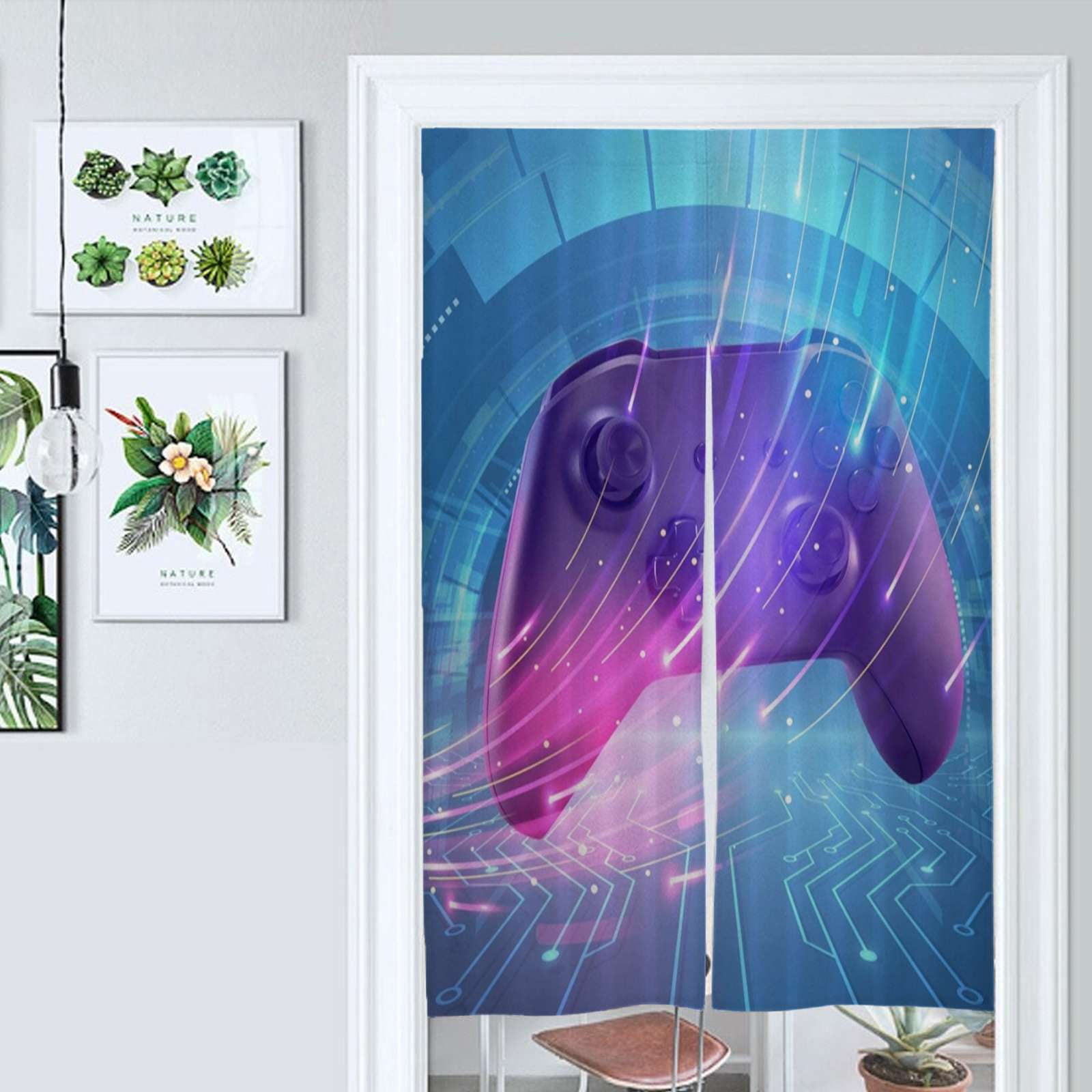 Honeycomb Gamer Video Game Door Curtain Nordic Living Room DoorCurtain ...