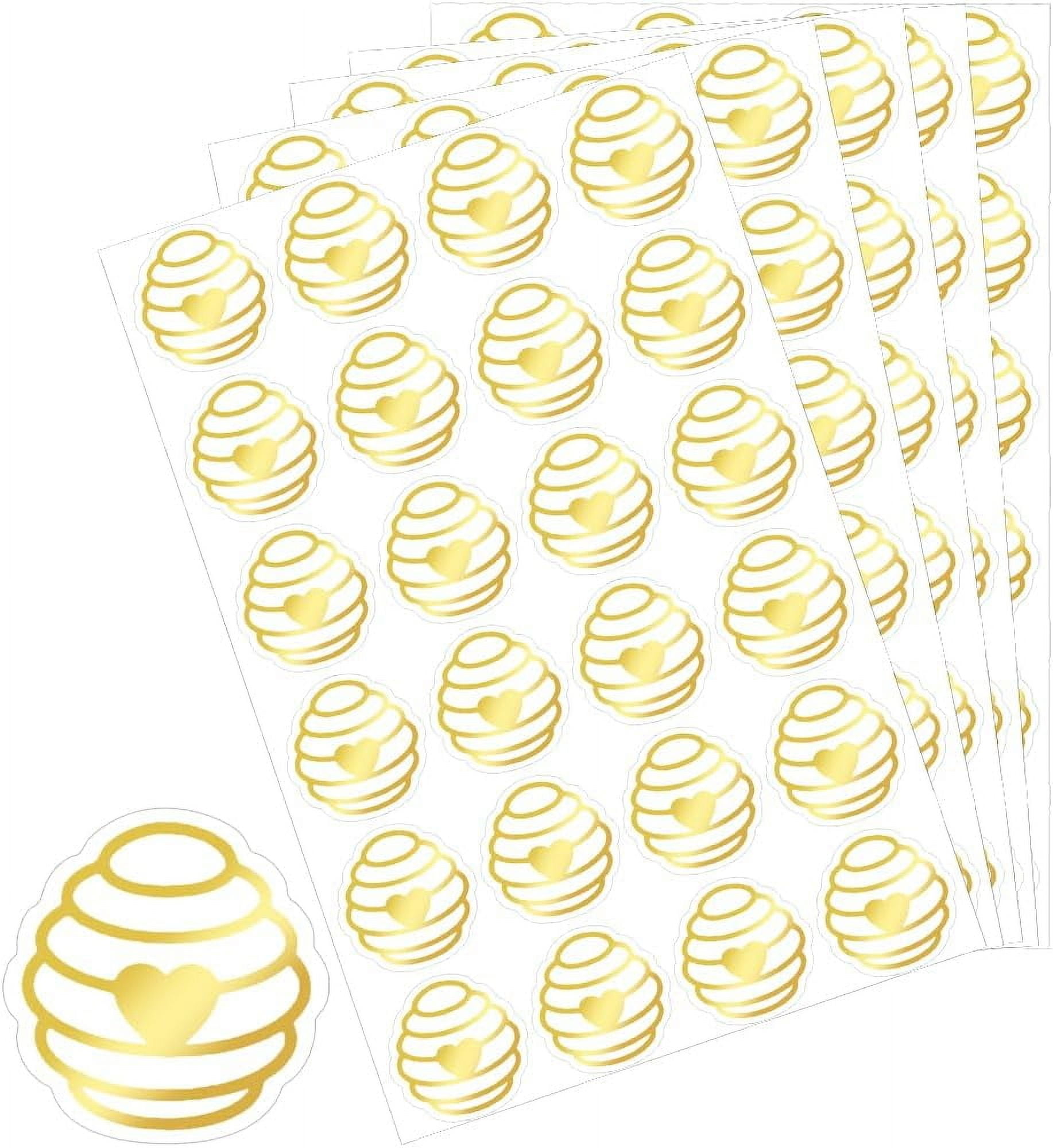 Honeycomb Gold Foil Self-adhesive Stickers for DIY Photo Album Diary ...