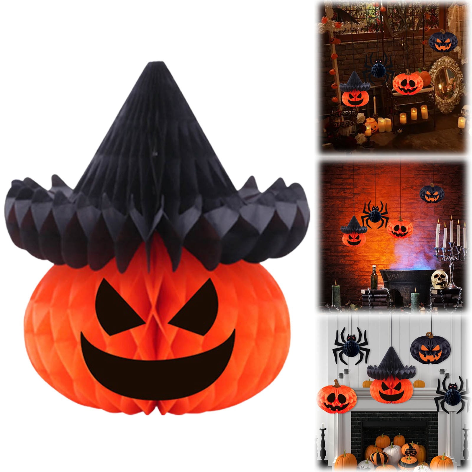 Honeycomb Halloween Hanging Decorations and Centerpieces for Table ...